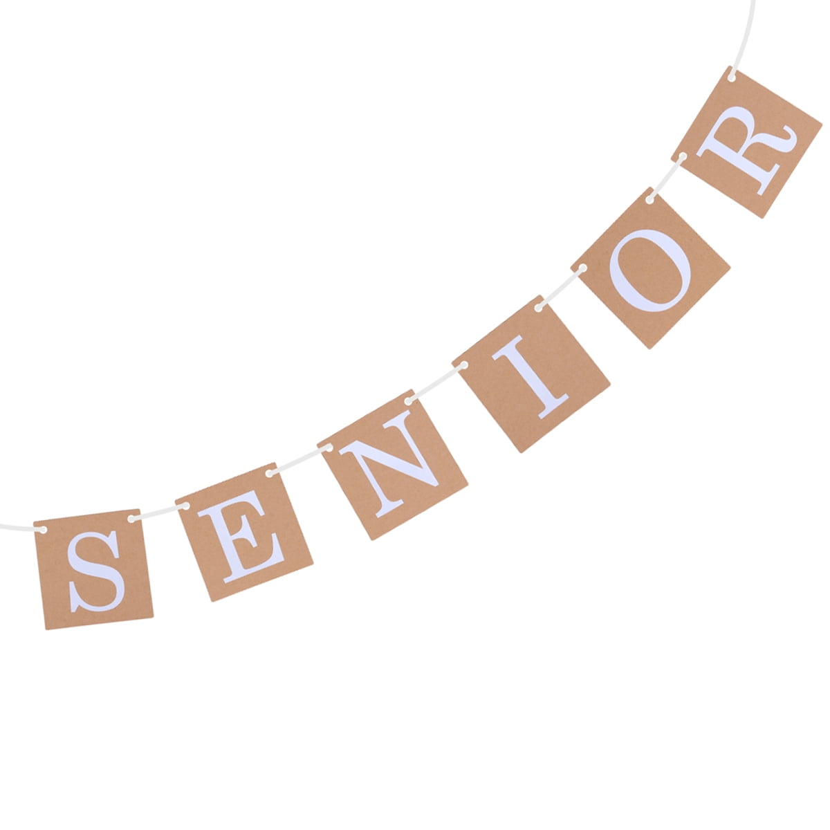 HAMPPLIES 1Pcs Pennant Banner Flags Graduation Decor Square White Brown ...