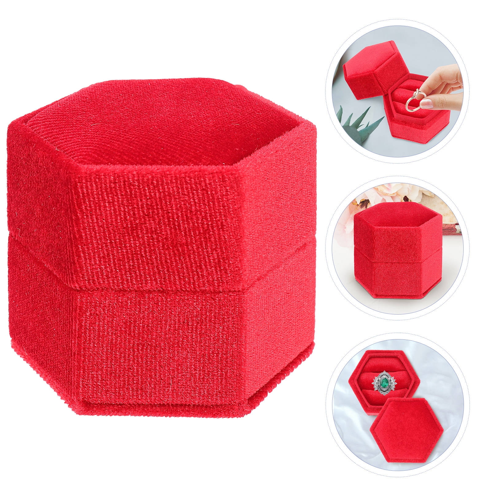HAMPPLIES 1Pcs Ring Case For Wedding With Elegant Design And Red Color ...