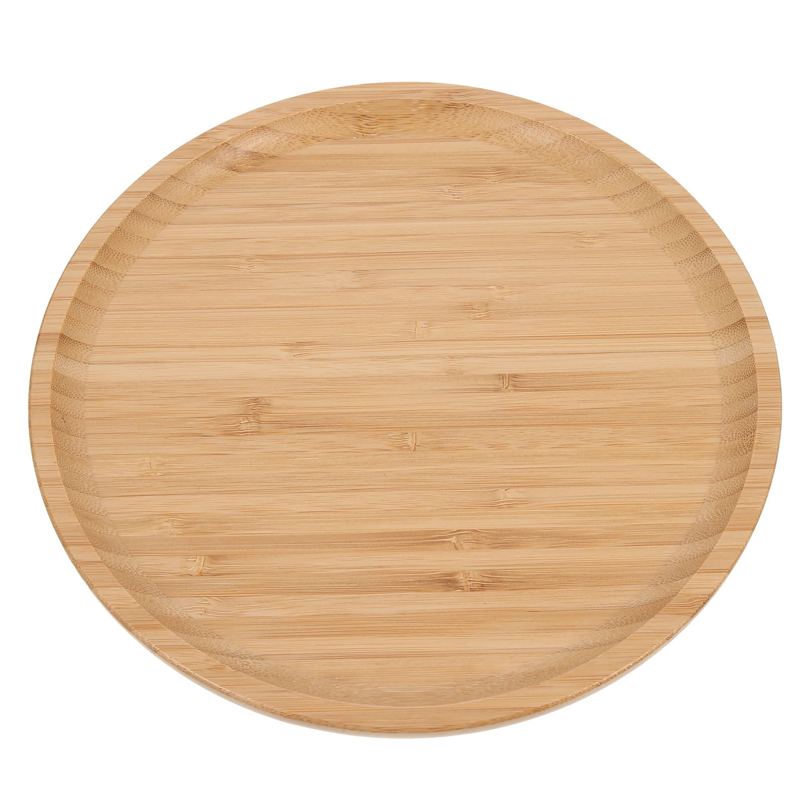 HAMPPLIES 1Pcs Service Plate Light Brown Wood Plate for Serving Food ...
