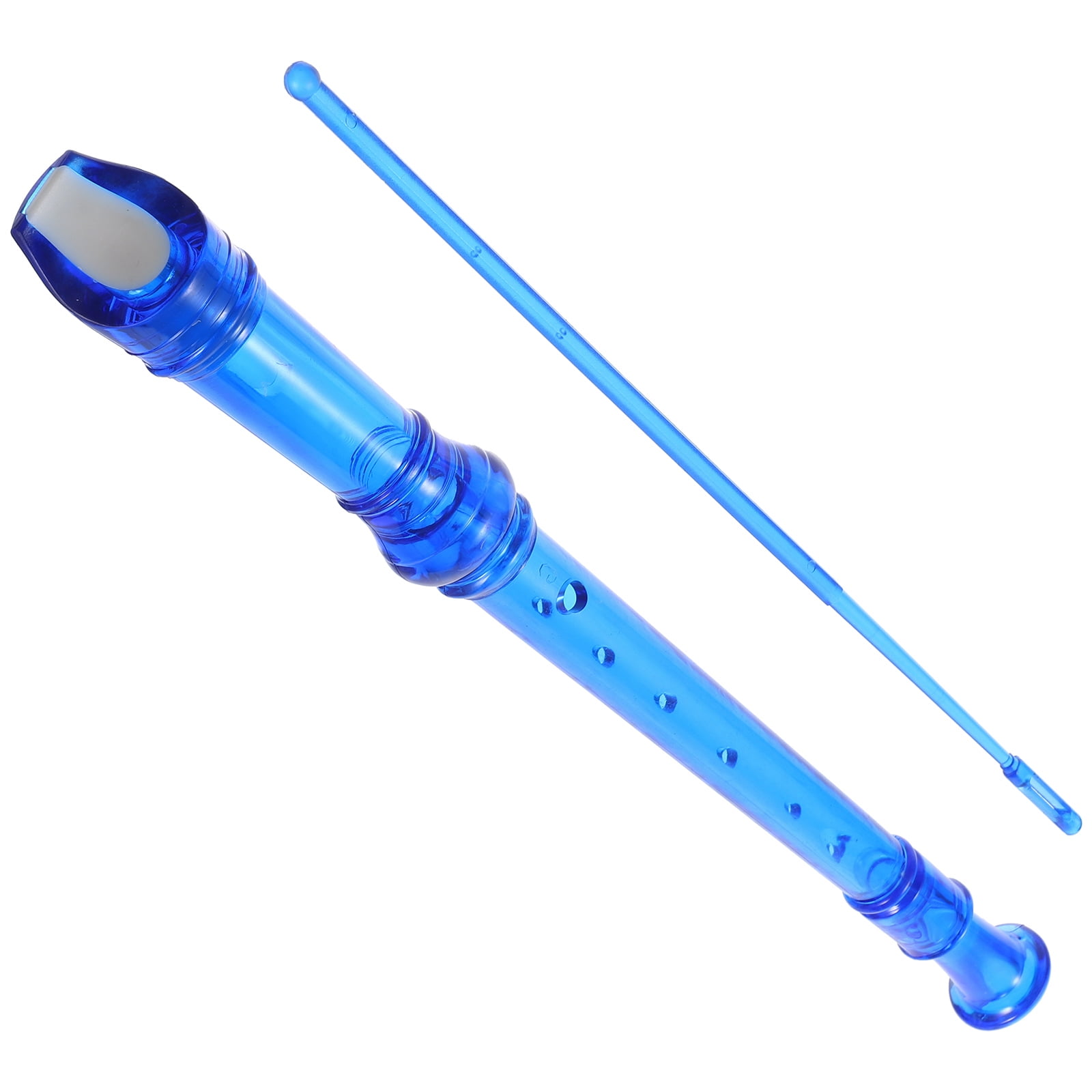 HAMPPLIES 1Pcs Soprano Recorder for Kids Blue Plastic Play Flute Tube ...