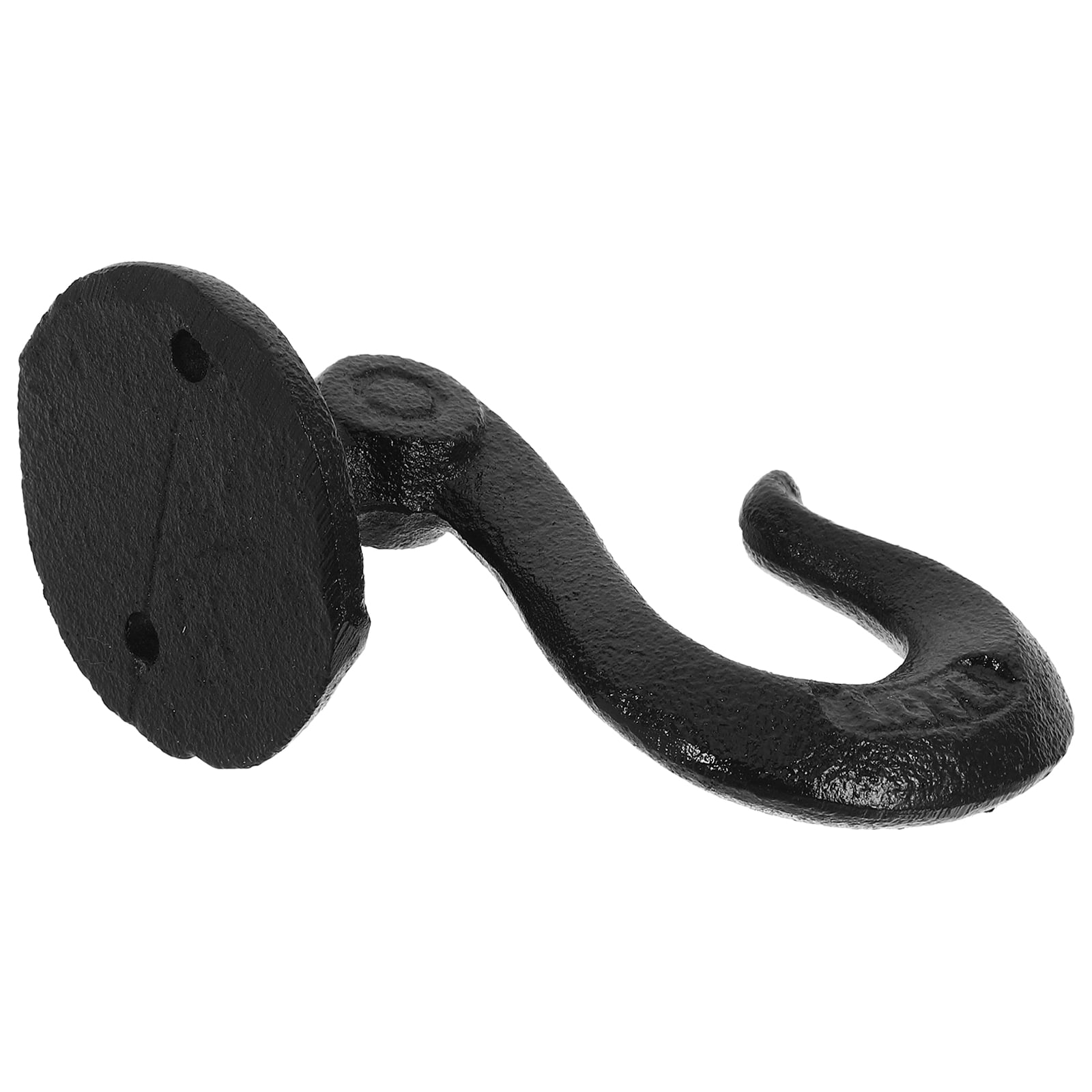 HAMPPLIES 1Set Cast Iron Hooks Dark Brown Metal Hanger Heavy Duty Wall ...