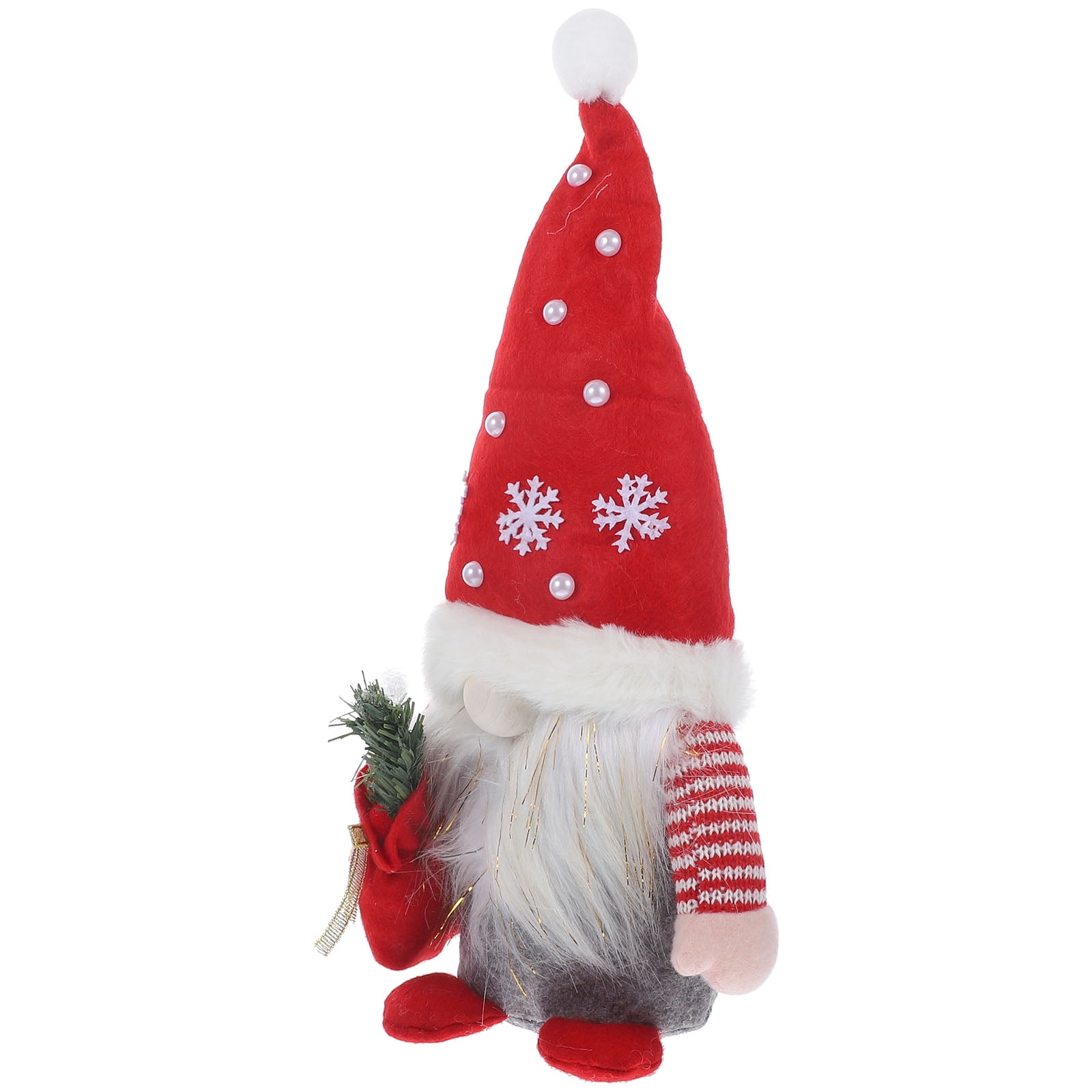 HAMPPLIES 1Set Christmas Dwarf Decor Dwarf Doll Ornament Red Standing ...