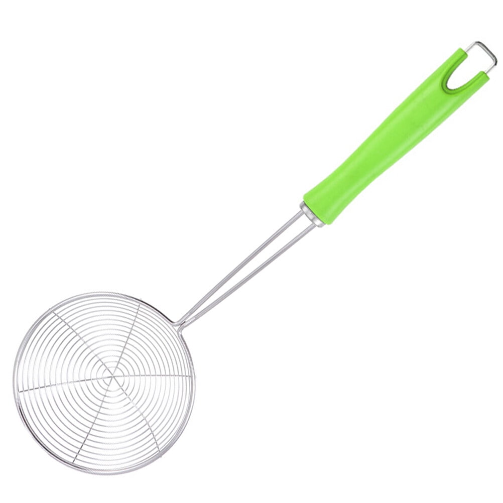 HAMPPLIES 1Set Colander Spoon Slotted Green Stainless Steel Perforated ...