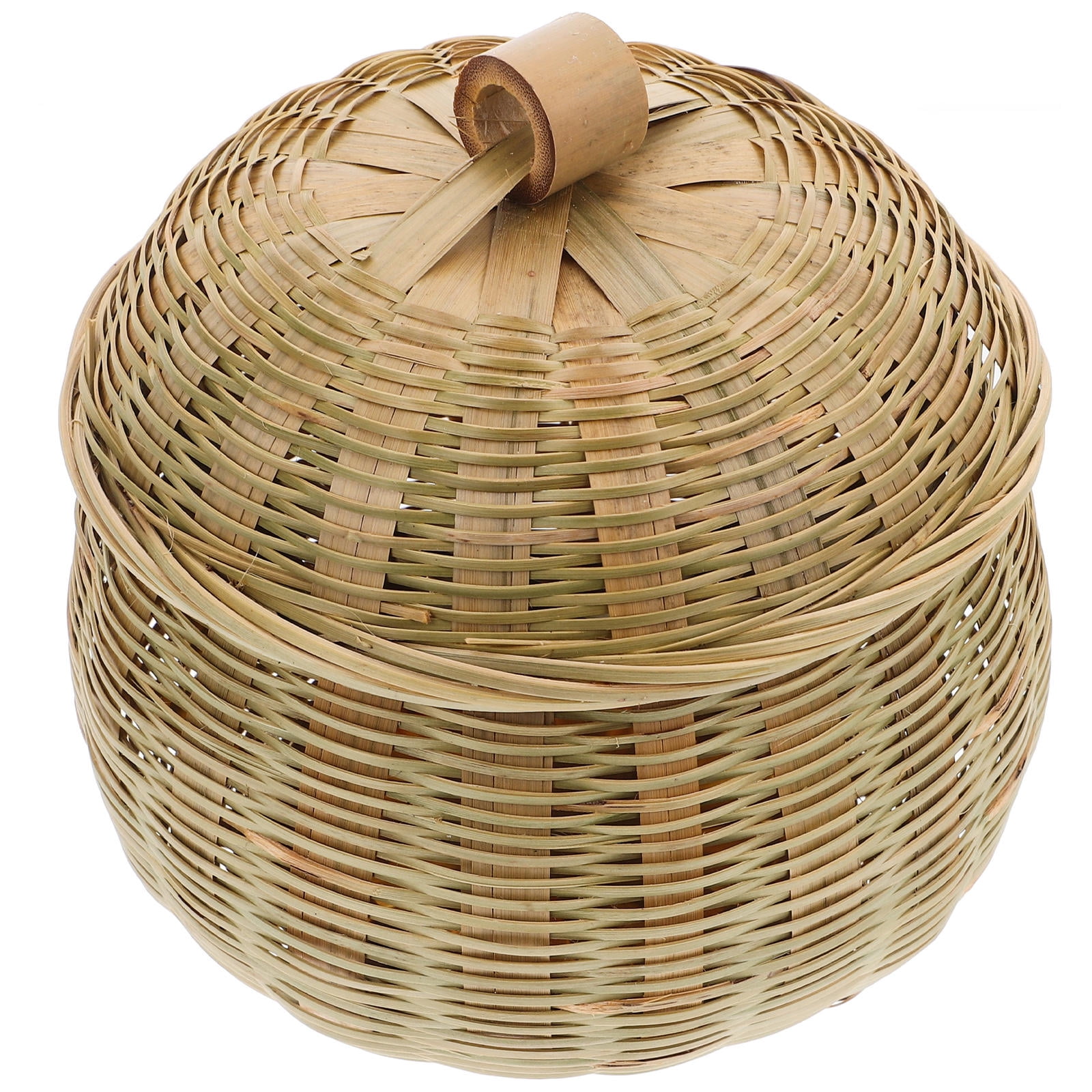 HAMPPLIES Decorative Storage Basket for Home Use Light Yellow Synthetic ...