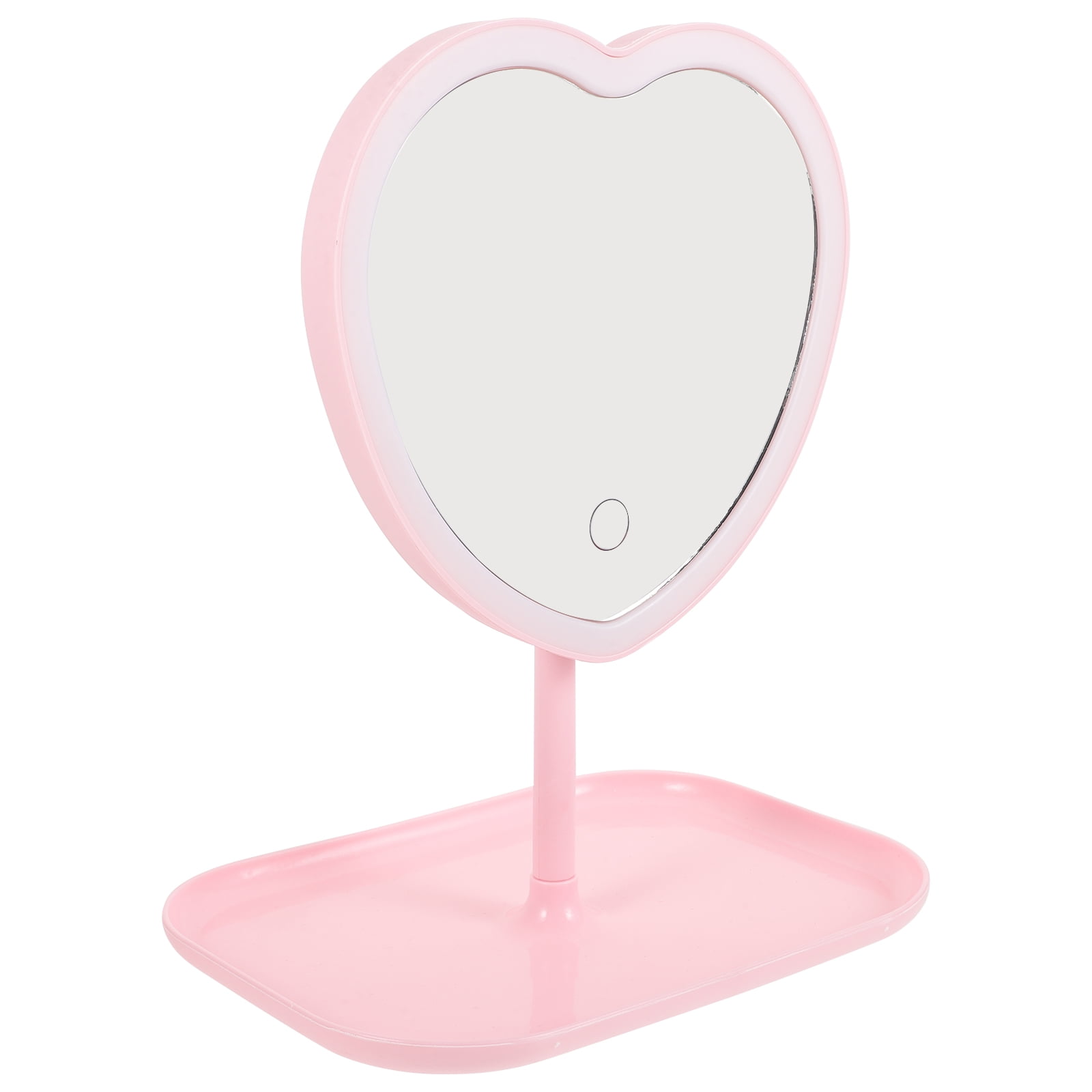 HAMPPLIES 1Set Desktop Mirror With Led Lighting For Makeup And Shaving ...