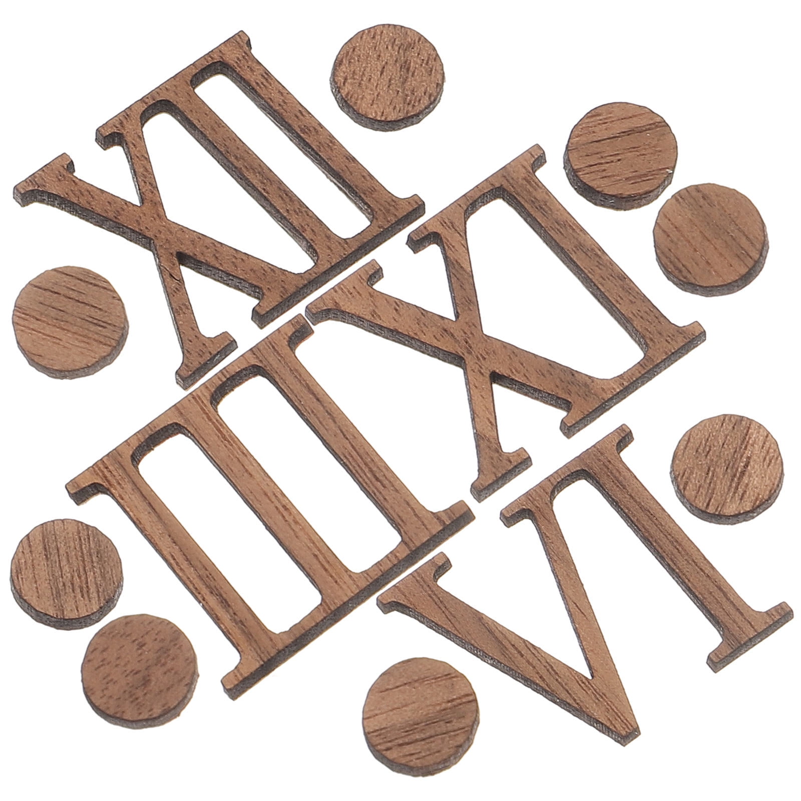 HAMPPLIES 1Set Diy Clock Numerals Kit Wooden Roman Numerals For Home ...