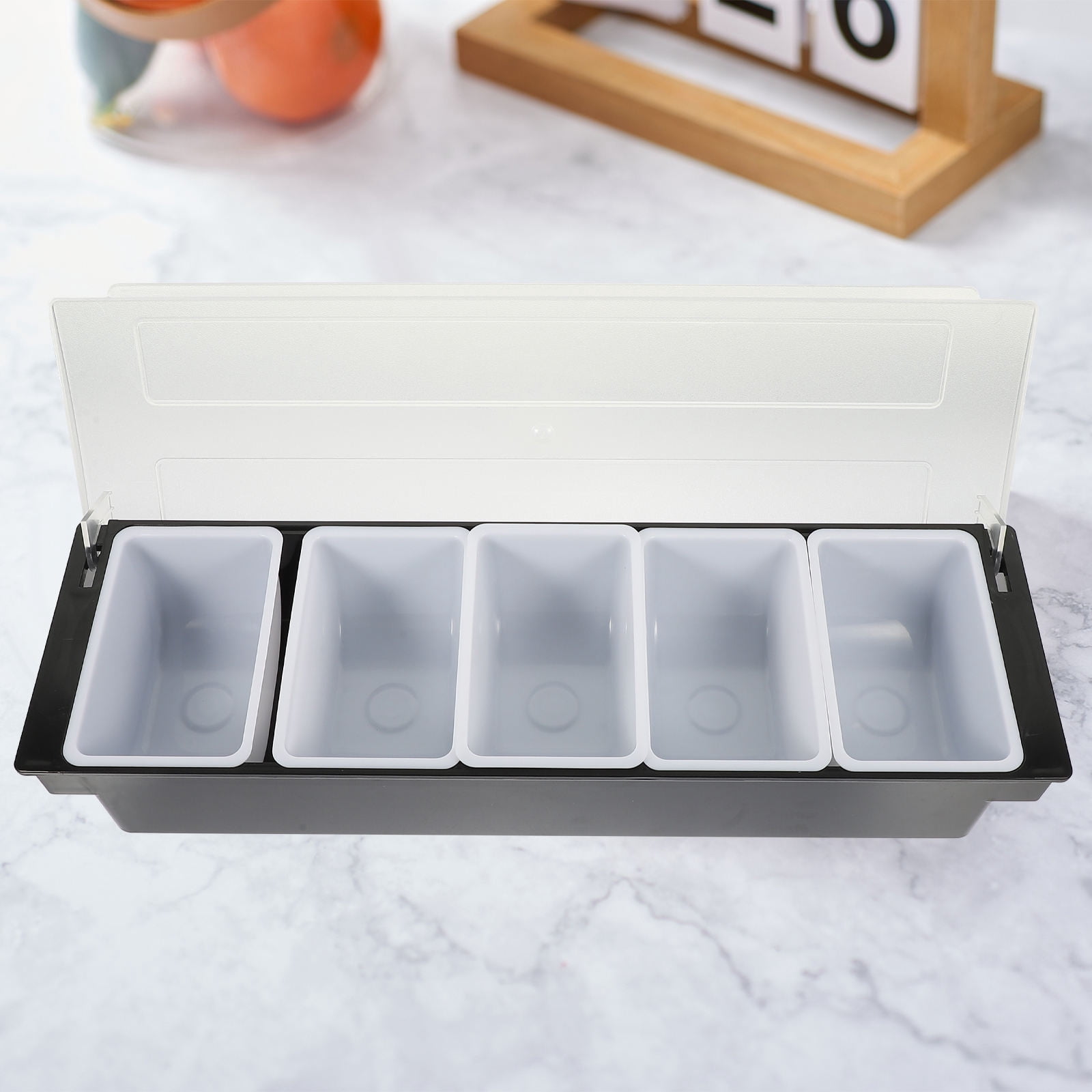 HAMPPLIES 1Set Dried Fruit Box Rectangular Black Plastic Storage Snack ...