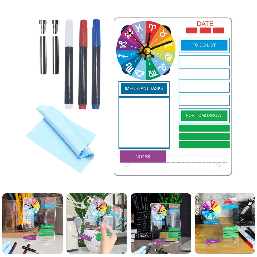 HAMPPLIES 1Set Dry Erase Desk Board Rectangular Shape Assorted Color 7.9X5.9X0.2In Ideal For ...