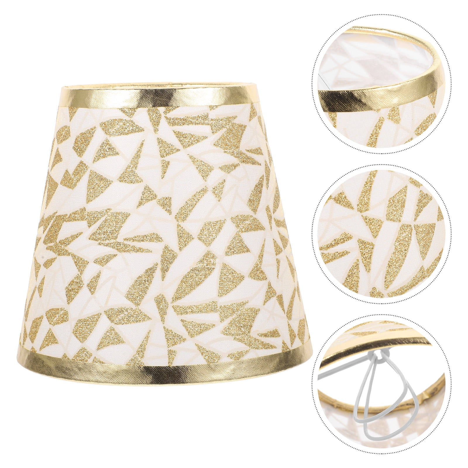 HAMPPLIES 1Set Golden Modern Lamp Shade Covers for Home 11.8x5.5x5.3in ...