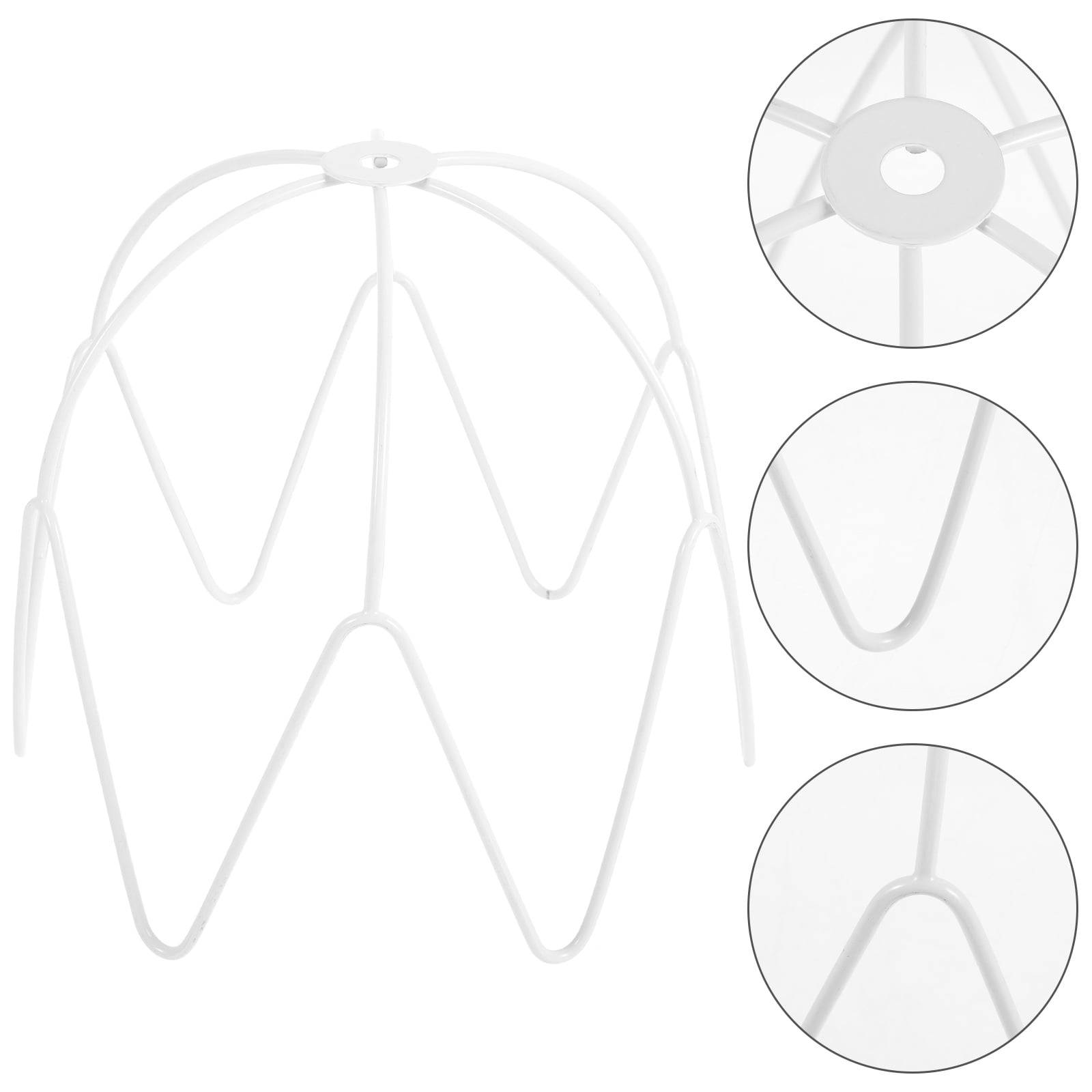 HAMPPLIES Metal Lamp Cage Metal Lampshade Frame White 1Pcs - Walmart.com