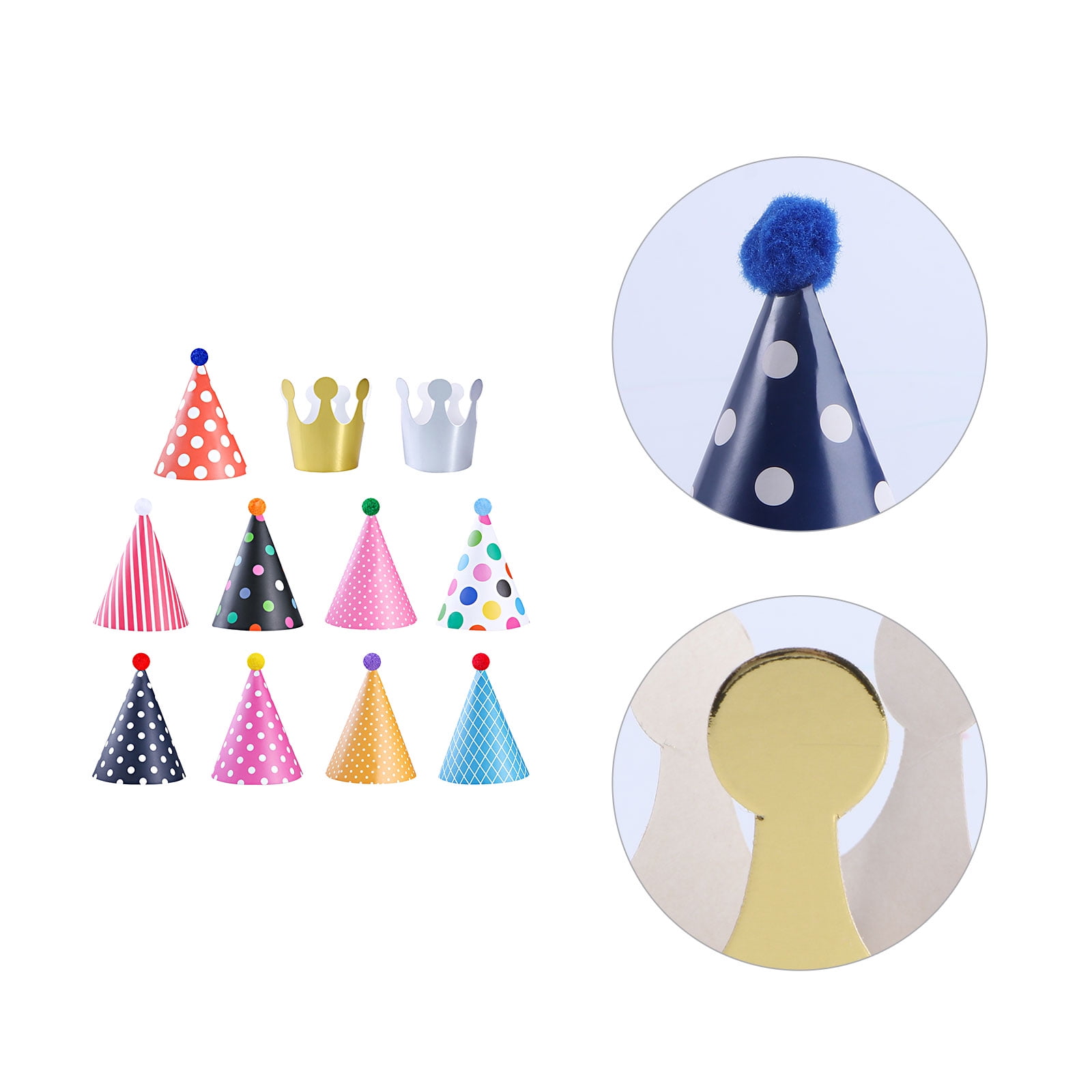 HAMPPLIES 1Set Party Hats Assorted Color Triangular Shape For Kids And ...