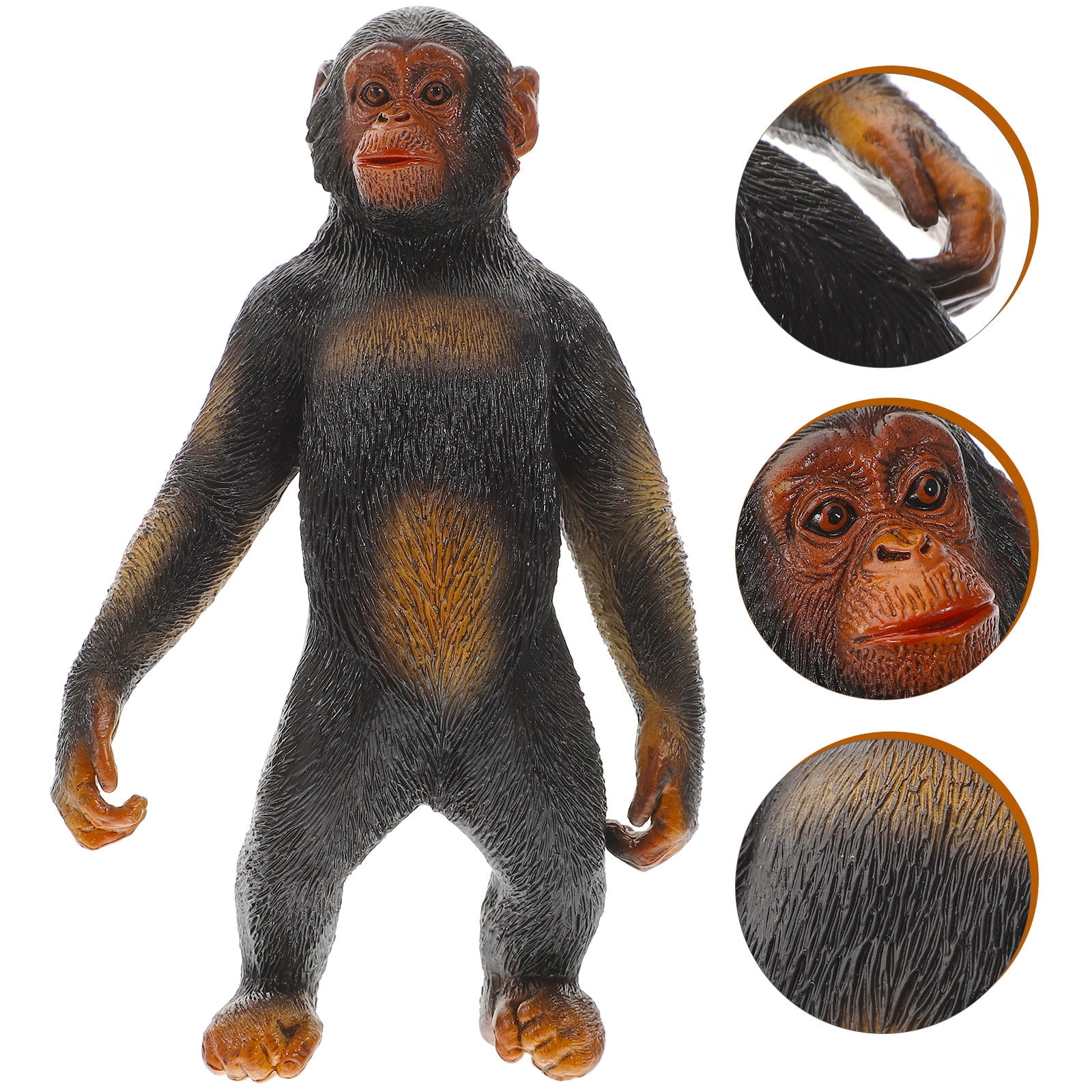 HAMPPLIES 1Set Plastic Chimpanzee Model Figure Standing Chimpanzee ...