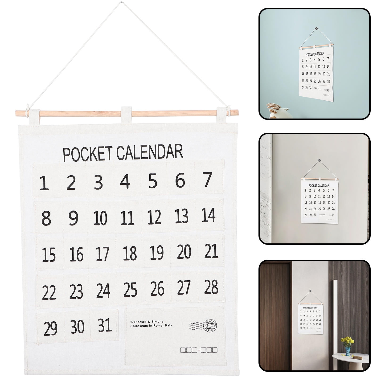HAMPPLIES 1Set Pocket Calendar For Classroom Monthly Calendar Pocket ...