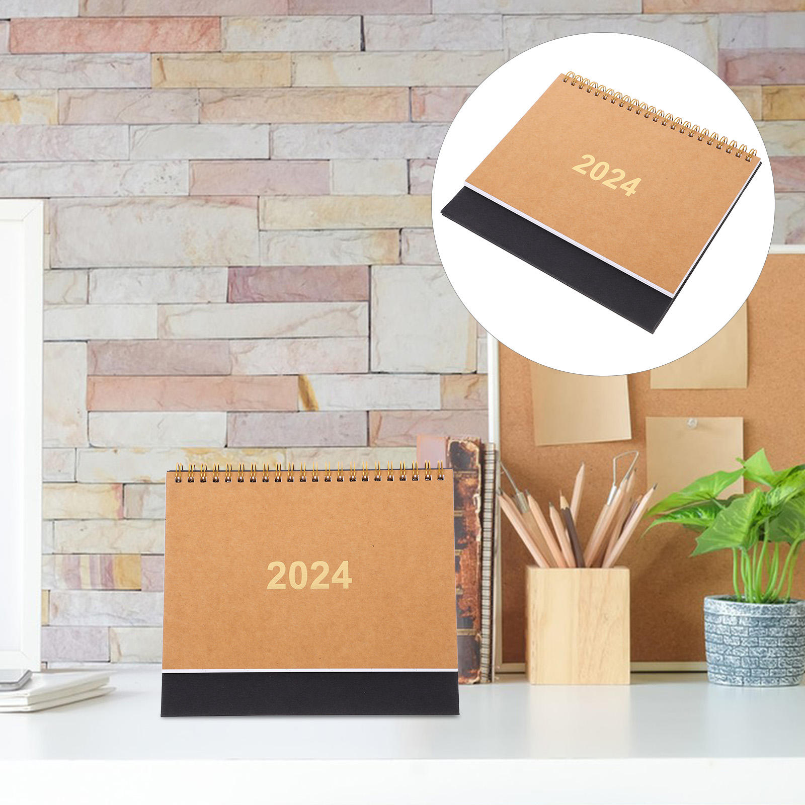 HAMPPLIES 1Set Table Calendar for 2024 Date Range with Modern Style and ...