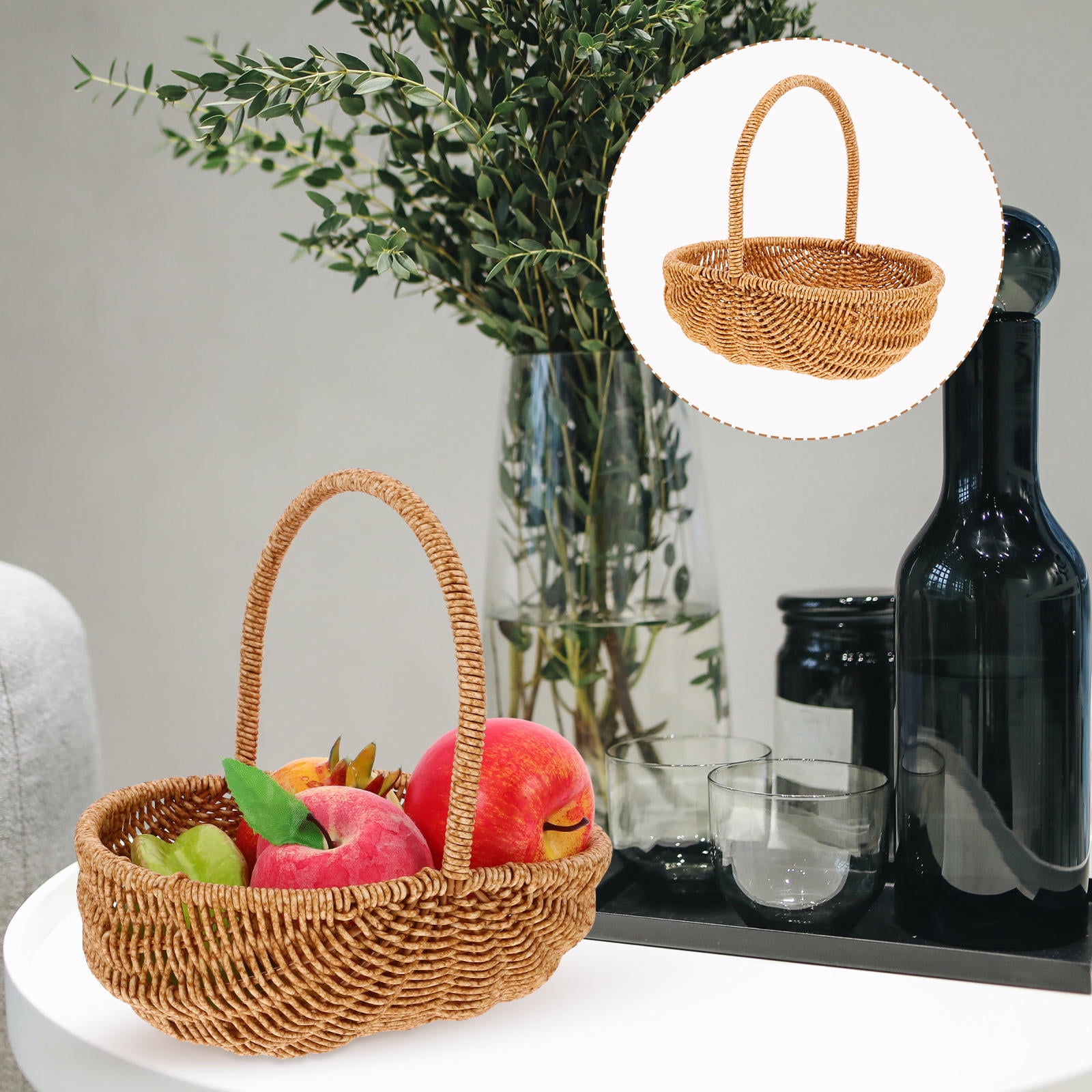 HAMPPLIES 1Set Vegetable Basket Fruit Carrying Basket 9.82X9.43X6.68in ...