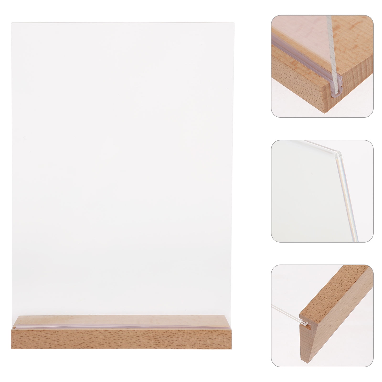 HAMPPLIES 1Set Wood Menu Holder for Table L-Shaped for Event Organizers ...