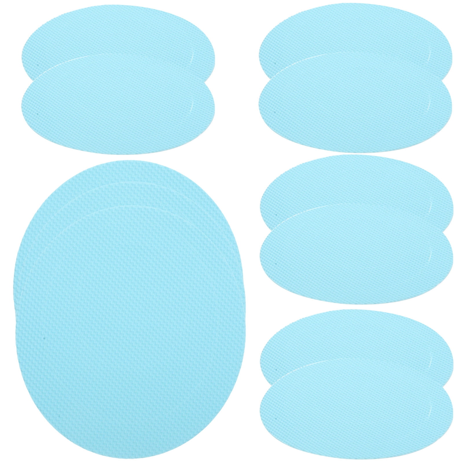 HAMPPLIES 20 Sheets Oval PEVA Non-slip Stickers in Sky-blue for ...