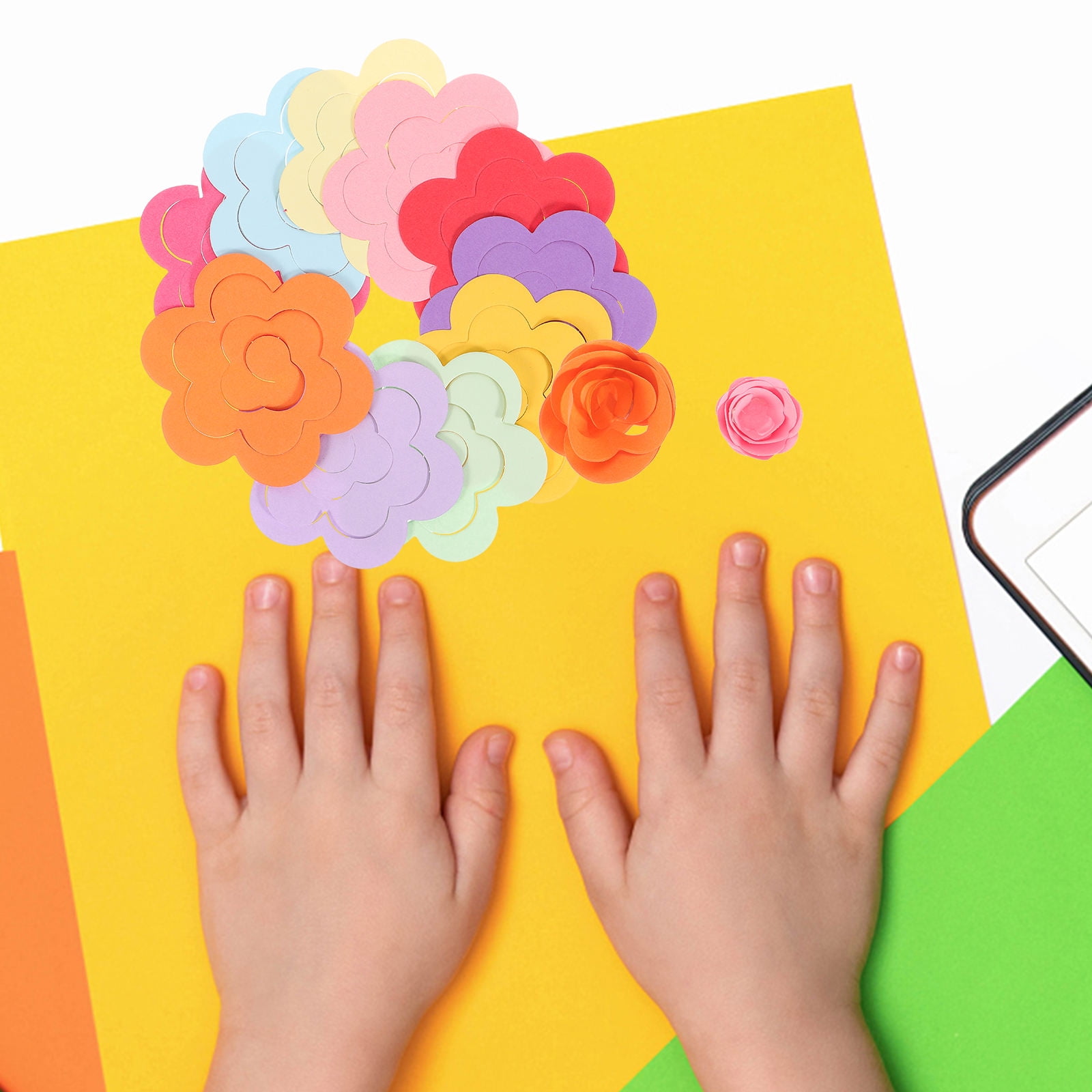 HAMPPLIES 20 Sheets Paper Strips Assorted Color Square DIY Material For ...