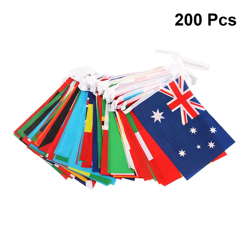 HAMPPLIES 200 Flags Pennant Banner Flag Multicultural Banner For Public ...