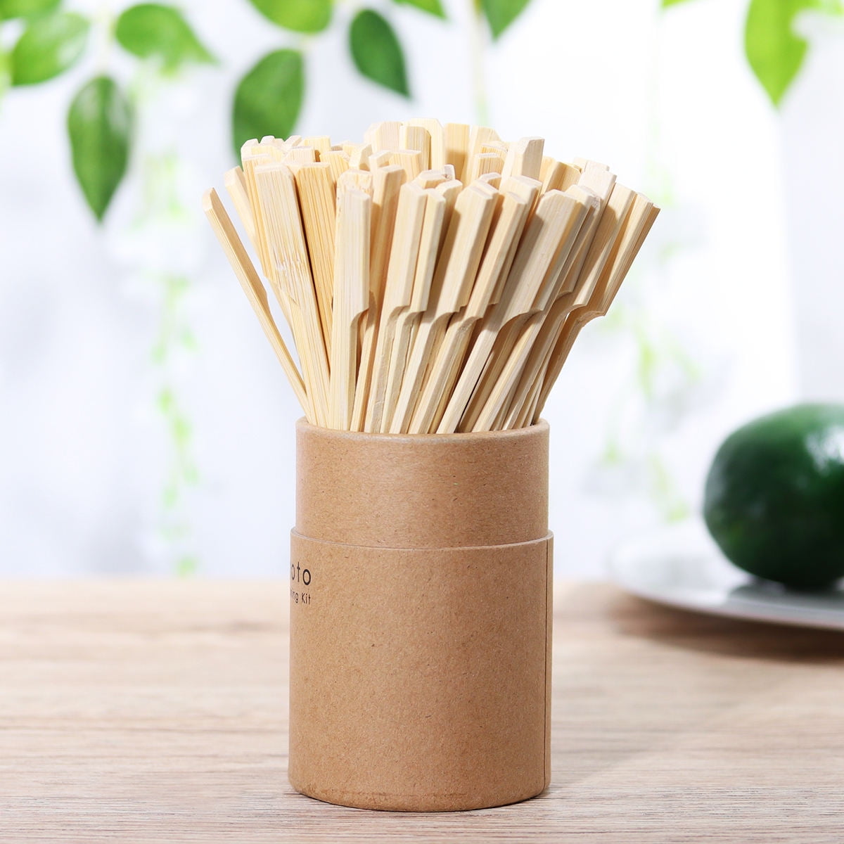 HAMPPLIES 200Pcs Kebab Skewers Bamboo Sticks for Grilling and Roasting ...