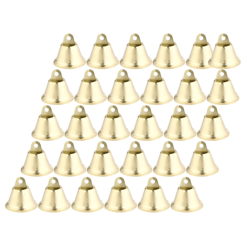 HAMPPLIES 200Pcs Mini Decorative Bells Golden Iron For Christmas ...