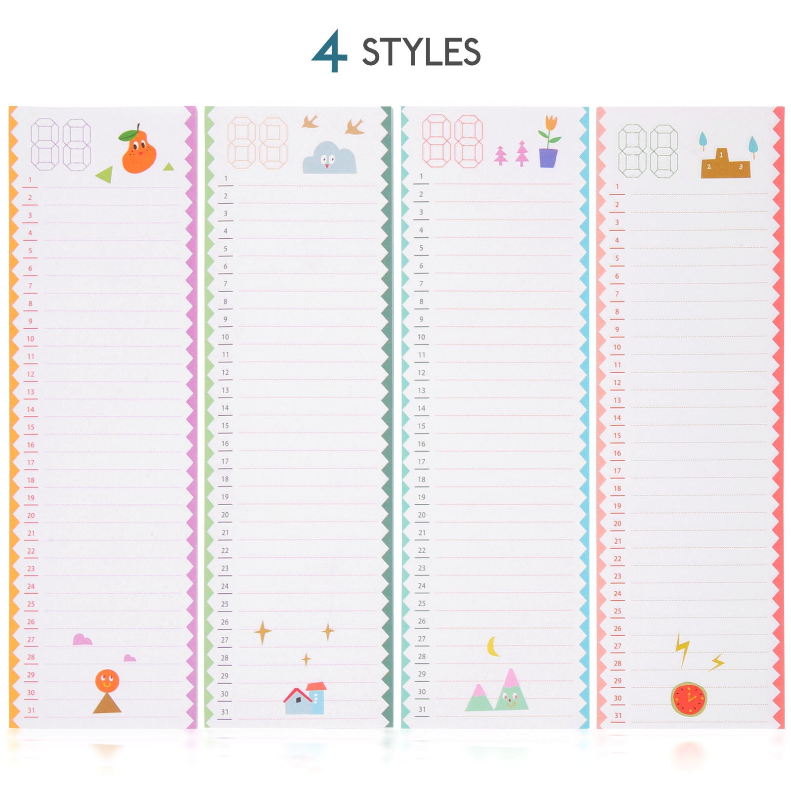 HAMPPLIES 200Sheets Sticky Paper Pads Planner Stickers Home Office ...