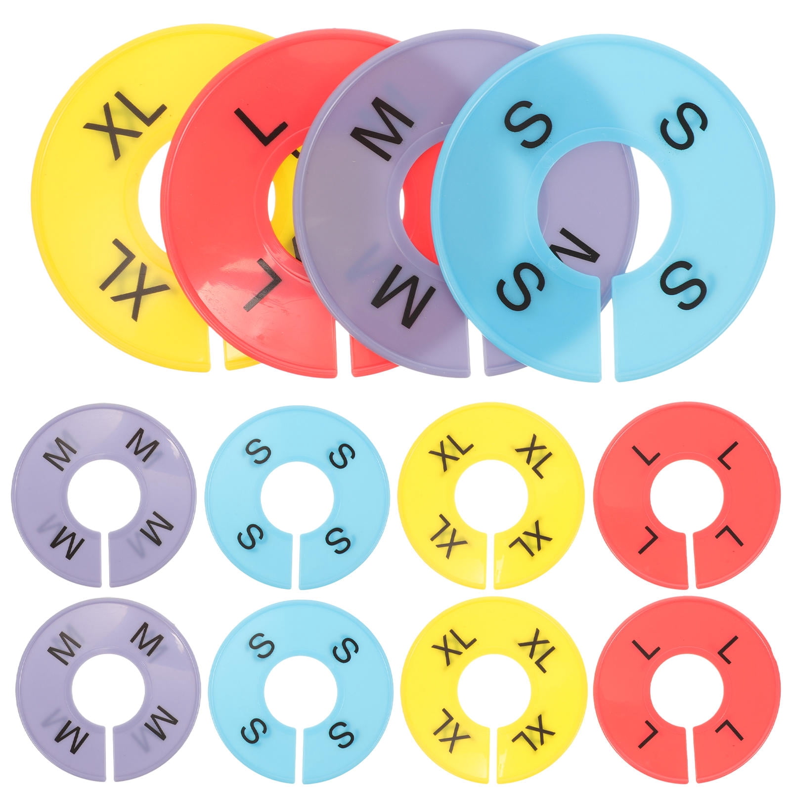 HAMPPLIES 20Pcs Clothing Size Dividers Round Plastic Hanger Separators ...