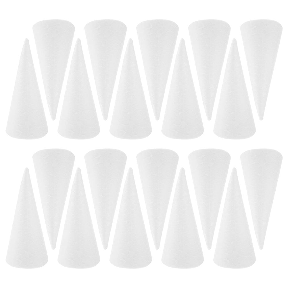 HAMPPLIES 20Pcs Foam Cone Polystyrene Cones for Crafting and School ...