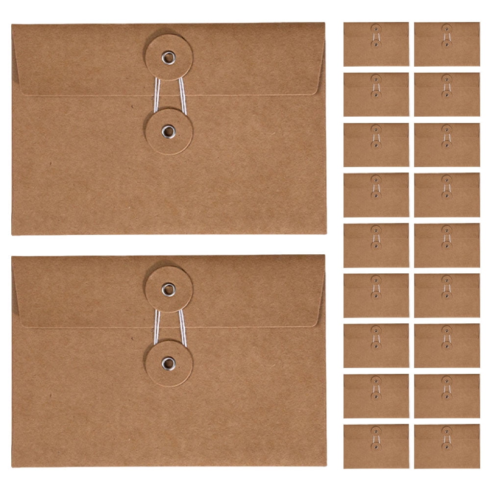 HAMPPLIES 20Pcs Large Brown Envelopes for Documents Rectangular Shape ...