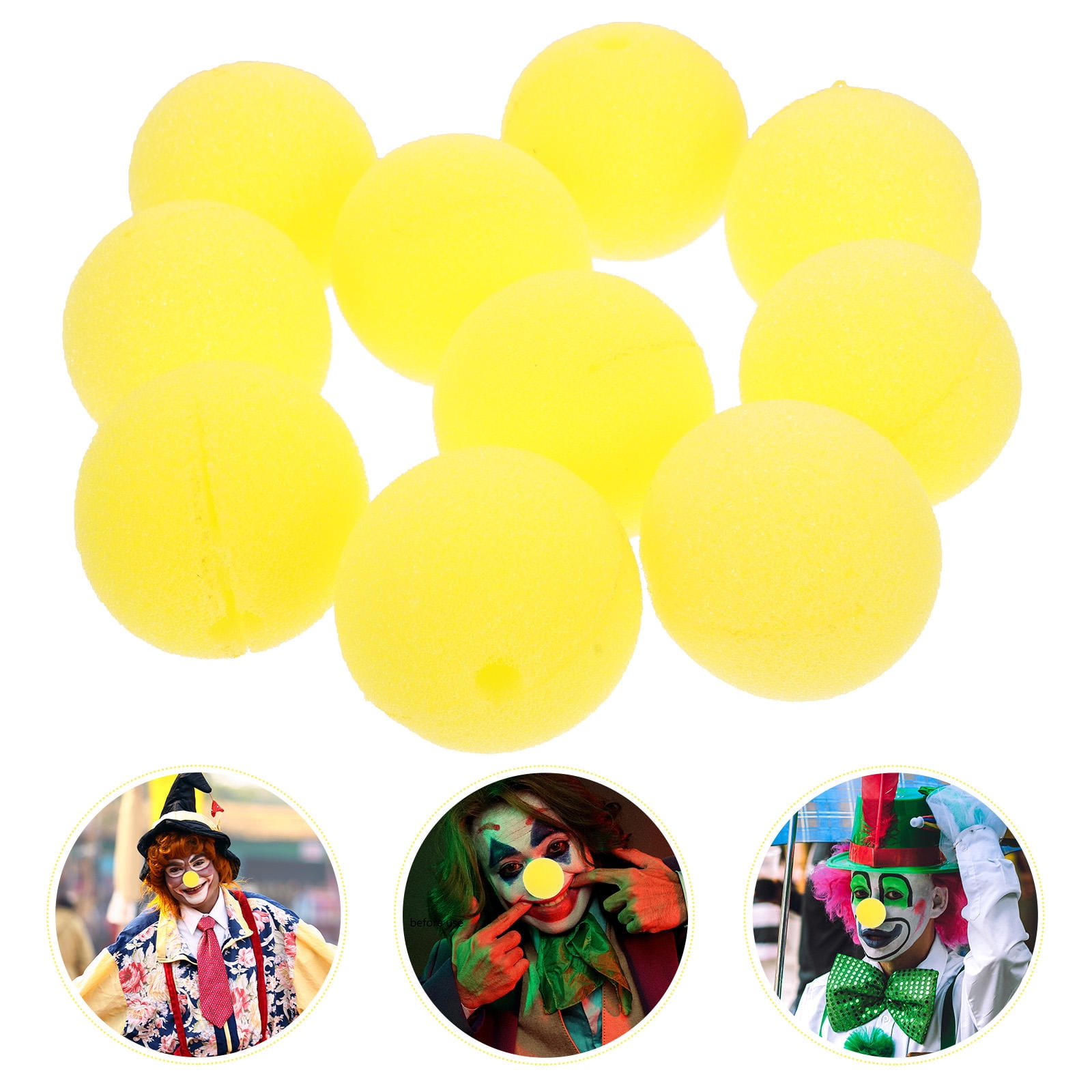 HAMPPLIES 20Pcs Round Sponge Clown for Nose Costume Props - Walmart.com