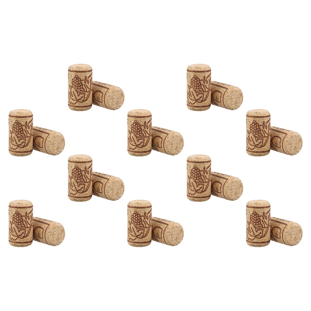 HAMPPLIES 20Pcs Small Cork Stoppers Wine Bottle Plugs Round Wood Cork ...