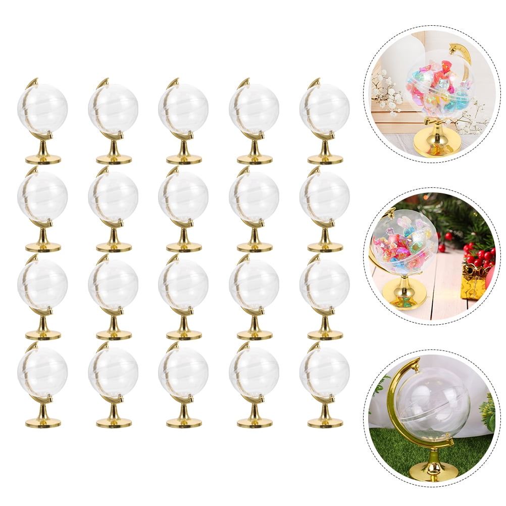 HAMPPLIES 20Pcs Small Party Favor Boxes Globe Shape Elegant Golden ...
