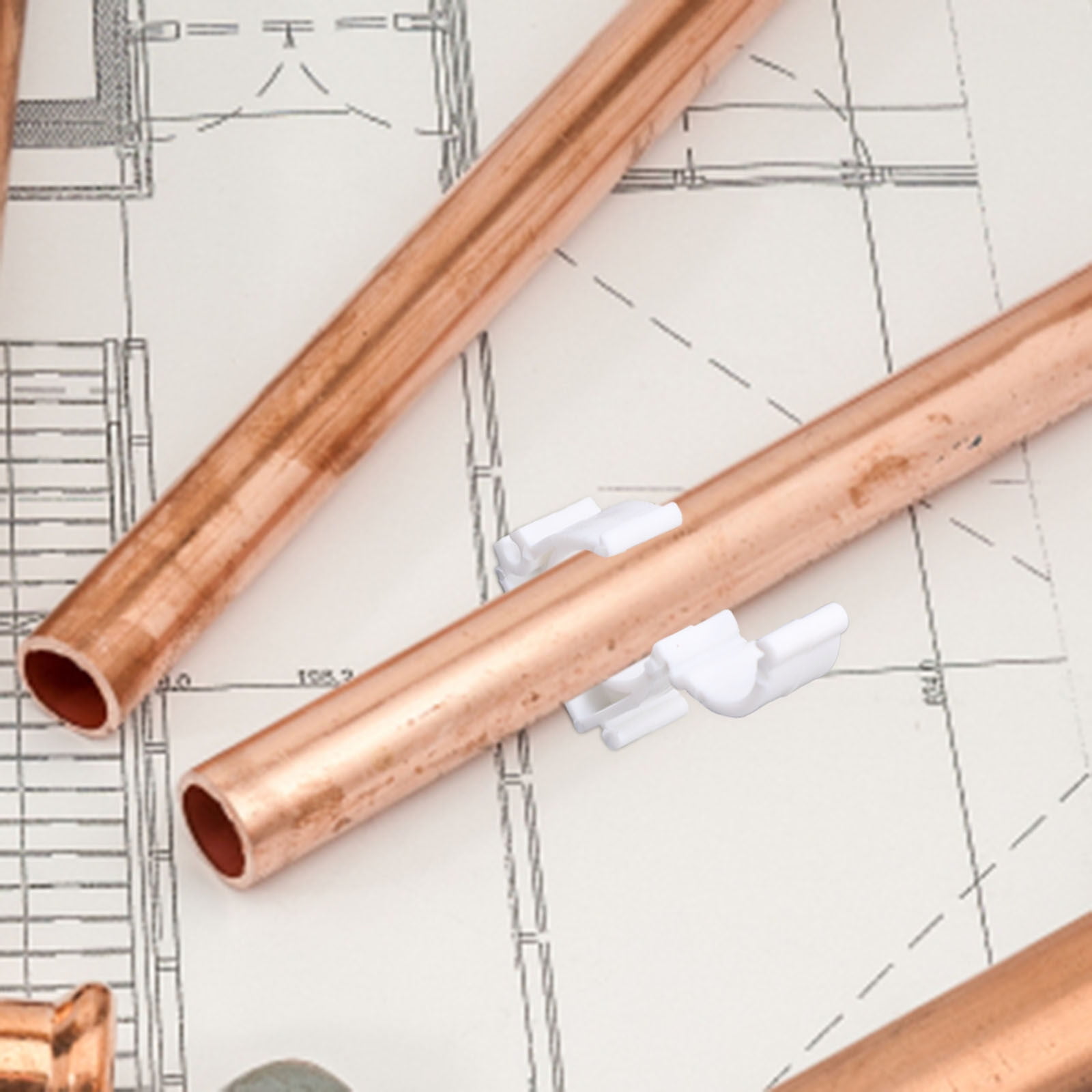 HAMPPLIES 20Pcs U Shaped White Plastic Pipe Holder for Pipes and ...