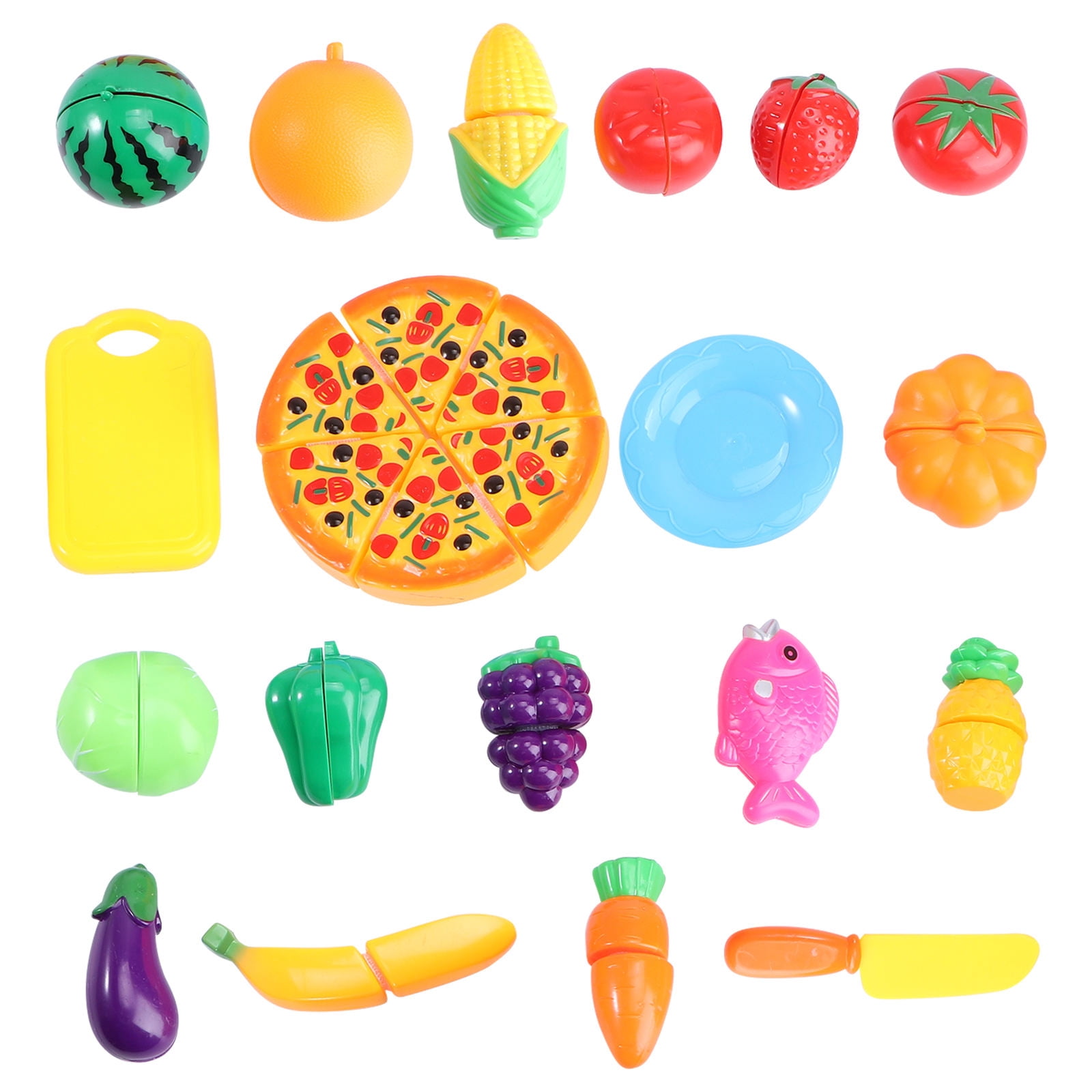 HAMPPLIES 24Pcs Vegetable Fruit Food Toy Cutting Fruits Vegetables ...