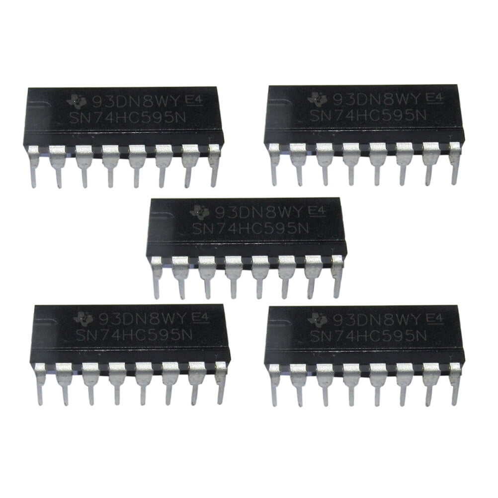 HAMPPLIES 25Pcs 74HC595N Black Plastic and Metal DIP-16 8-Bit Serial-in Parallel-out Shift ...