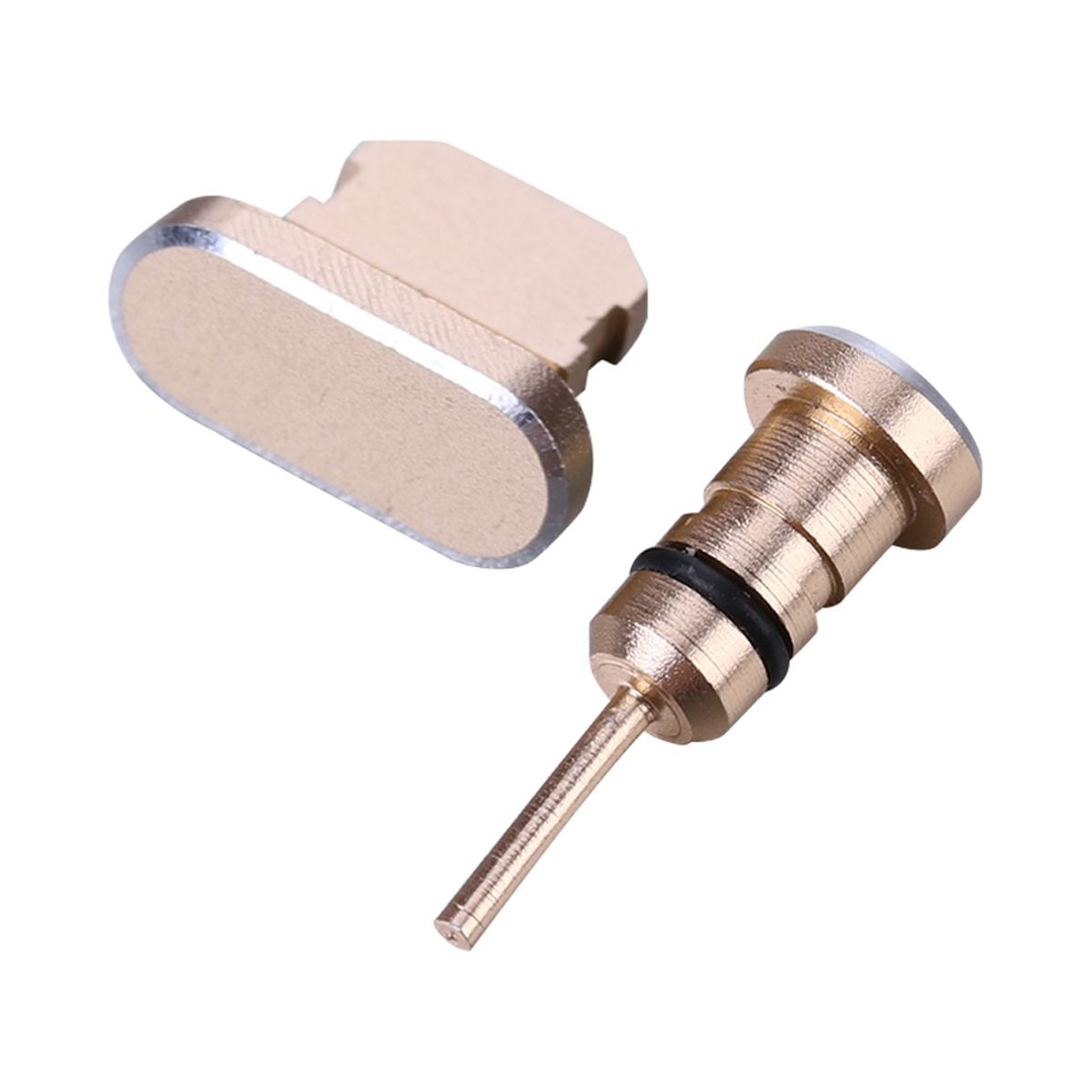 HAMPPLIES 2PCS/Set Golden Plastic Cylindrical Headphone Plug Grime for ...
