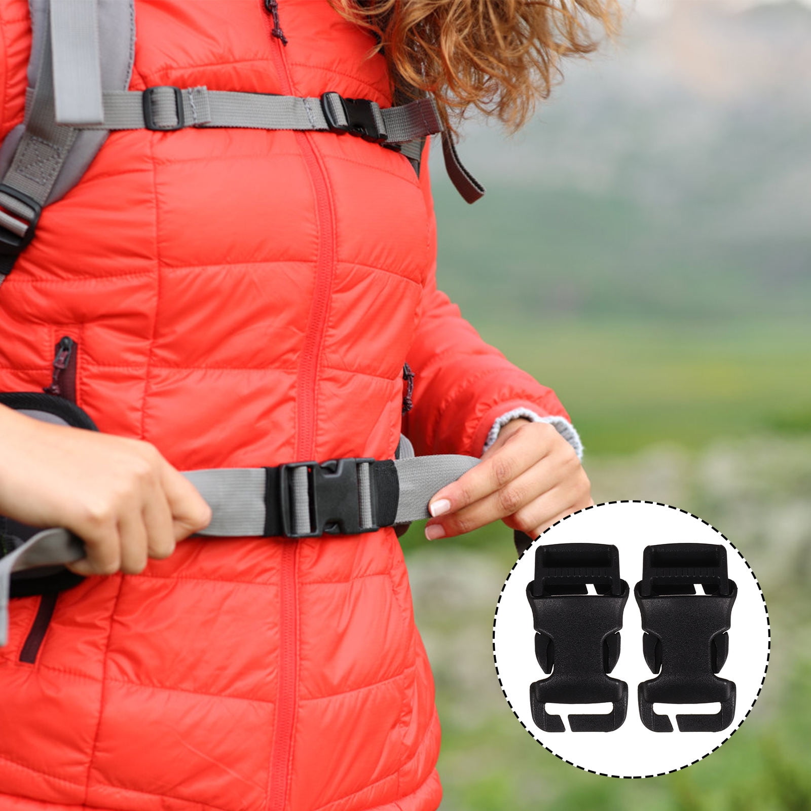 HAMPPLIES 2Pack Hiking Backpack Buckles for Outdoor Gear and Survival ...