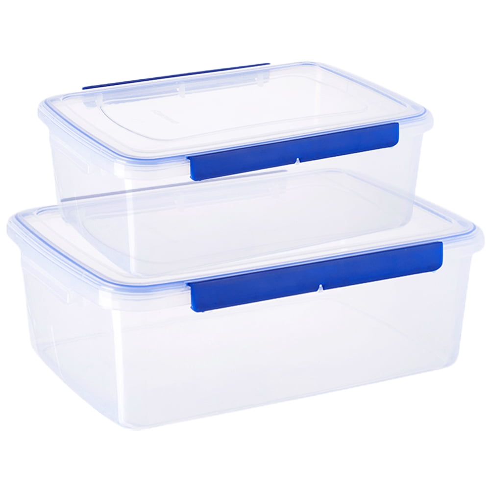 HAMPPLIES 2Pack Reusable Dough Proofing Box Blue Plastic Airtight for ...