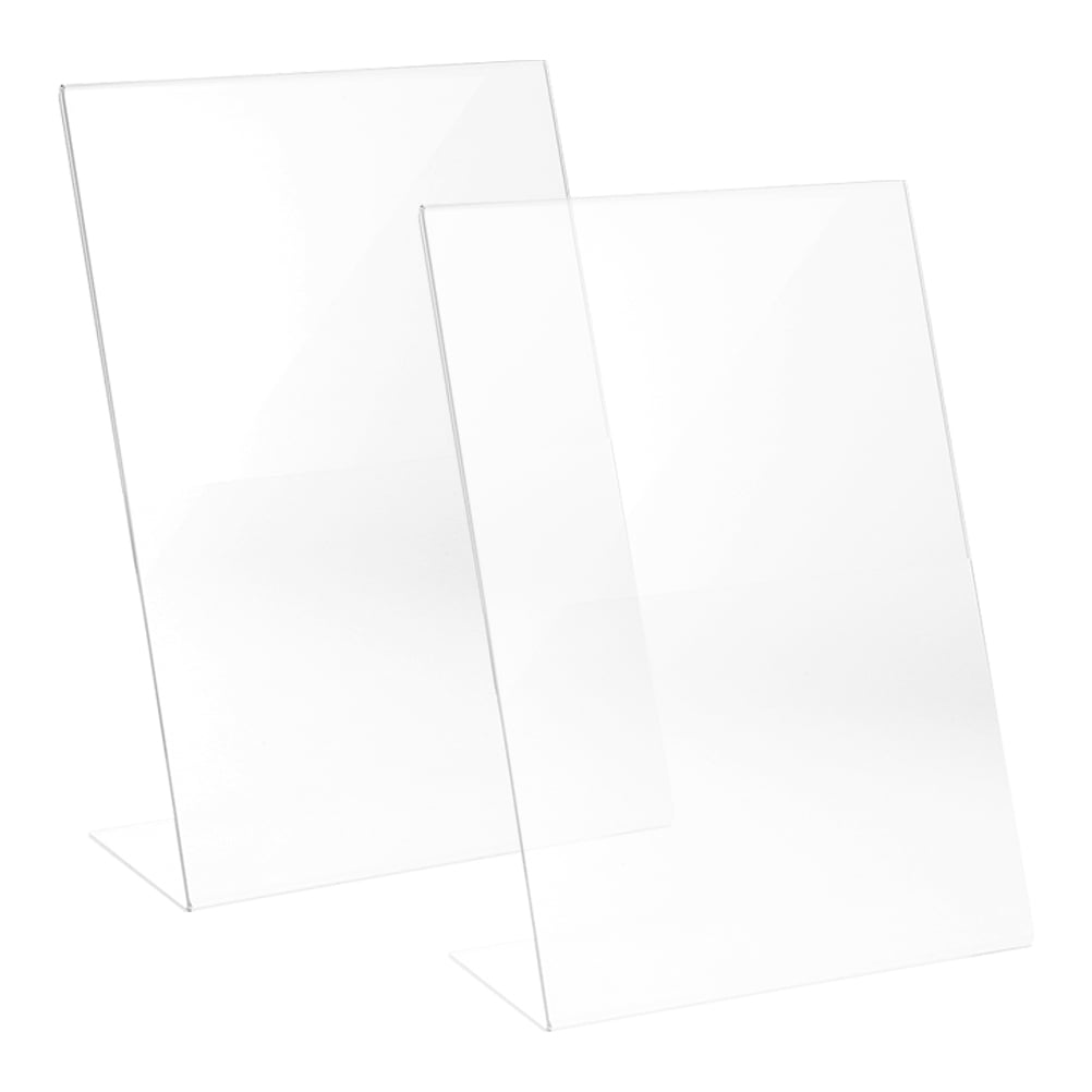 HAMPPLIES 2Pcs Advertisement Display Stands Clear Acrylic For Business ...