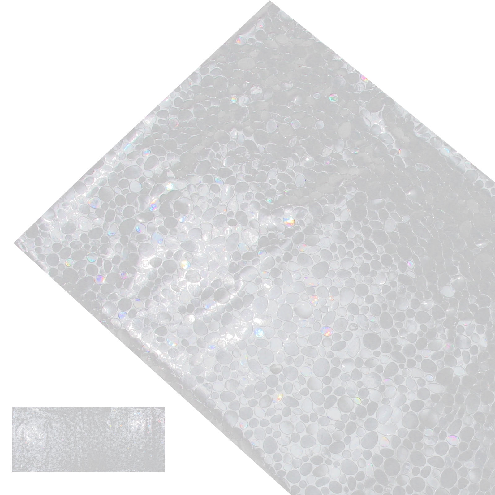 HAMPPLIES 2Pcs Bathroom Window Film Multi Color Rectangular Static ...