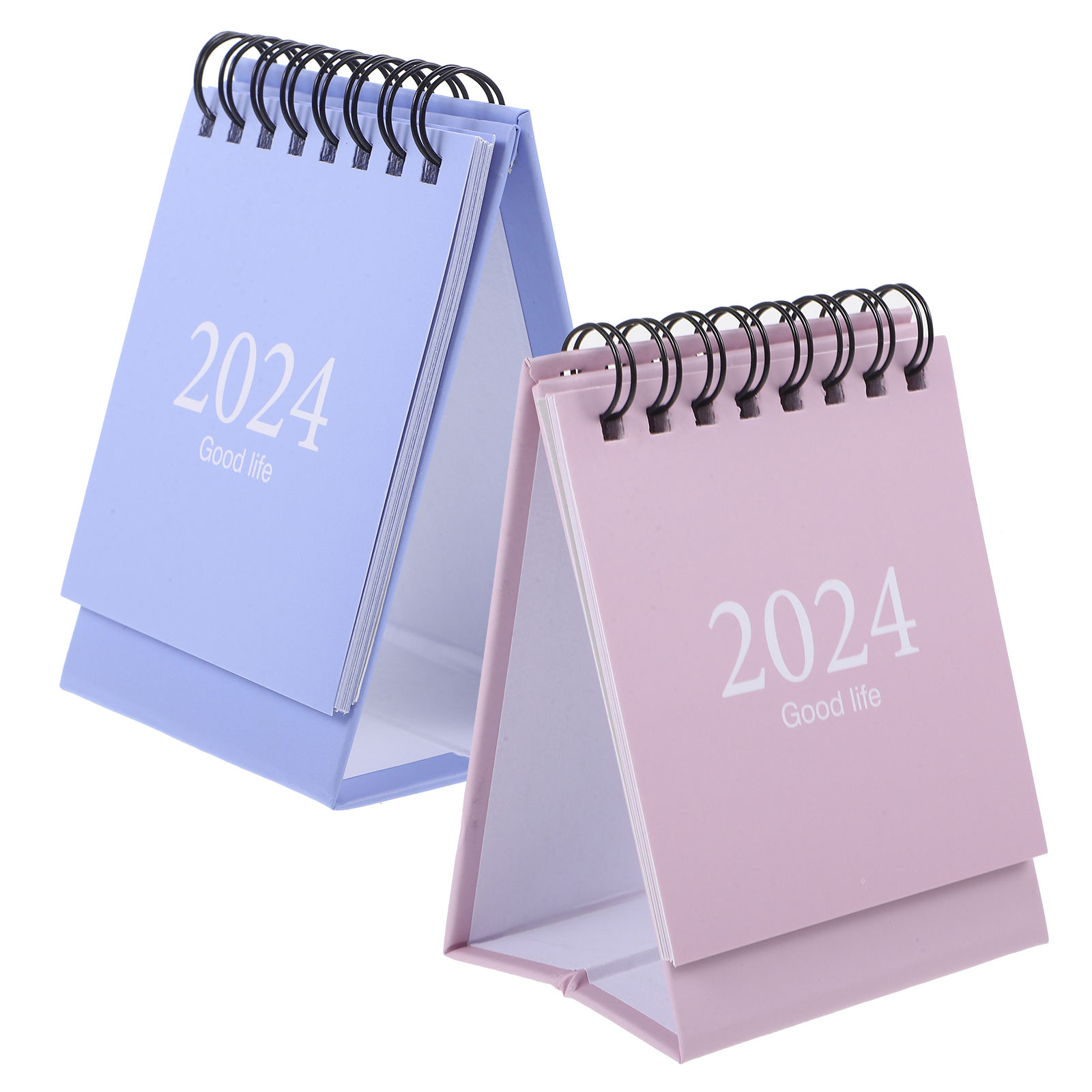 HAMPPLIES Creative Desktop Calendar Sky Blue 2Pcs 3.93X2.95X2.36in ...