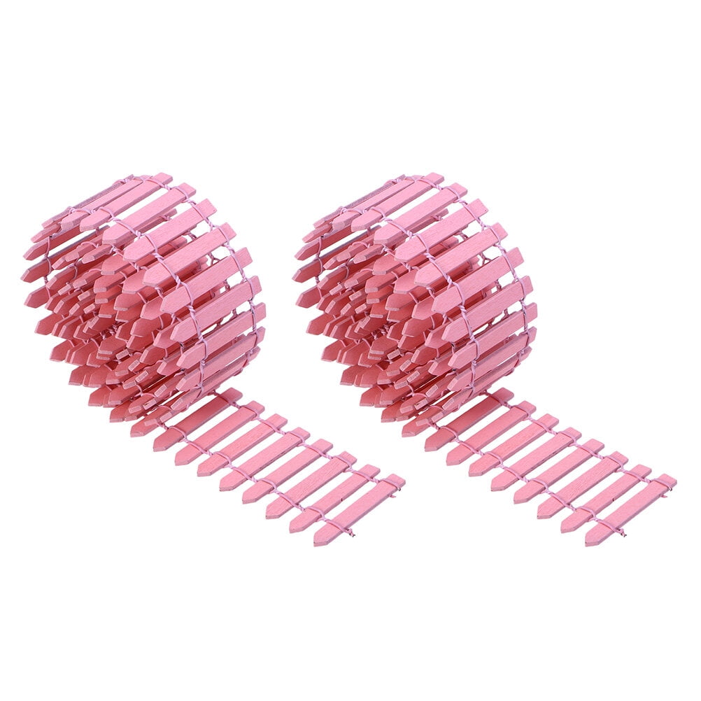 HAMPPLIES 2Pcs Pink Mini Fence for Craft Enthusiasts and Mini Farm ...