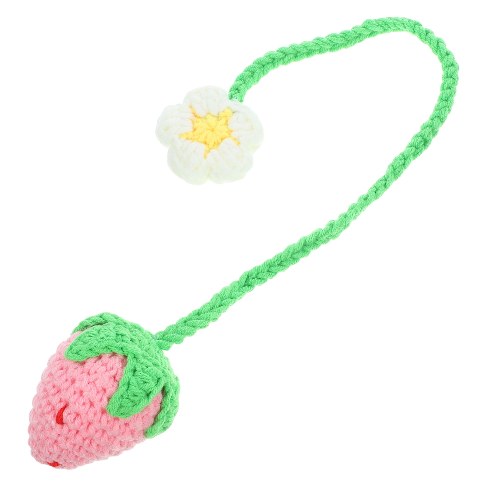 HAMPPLIES 2Pcs Pink Car Interior Pendant with Crochet Design for Women ...