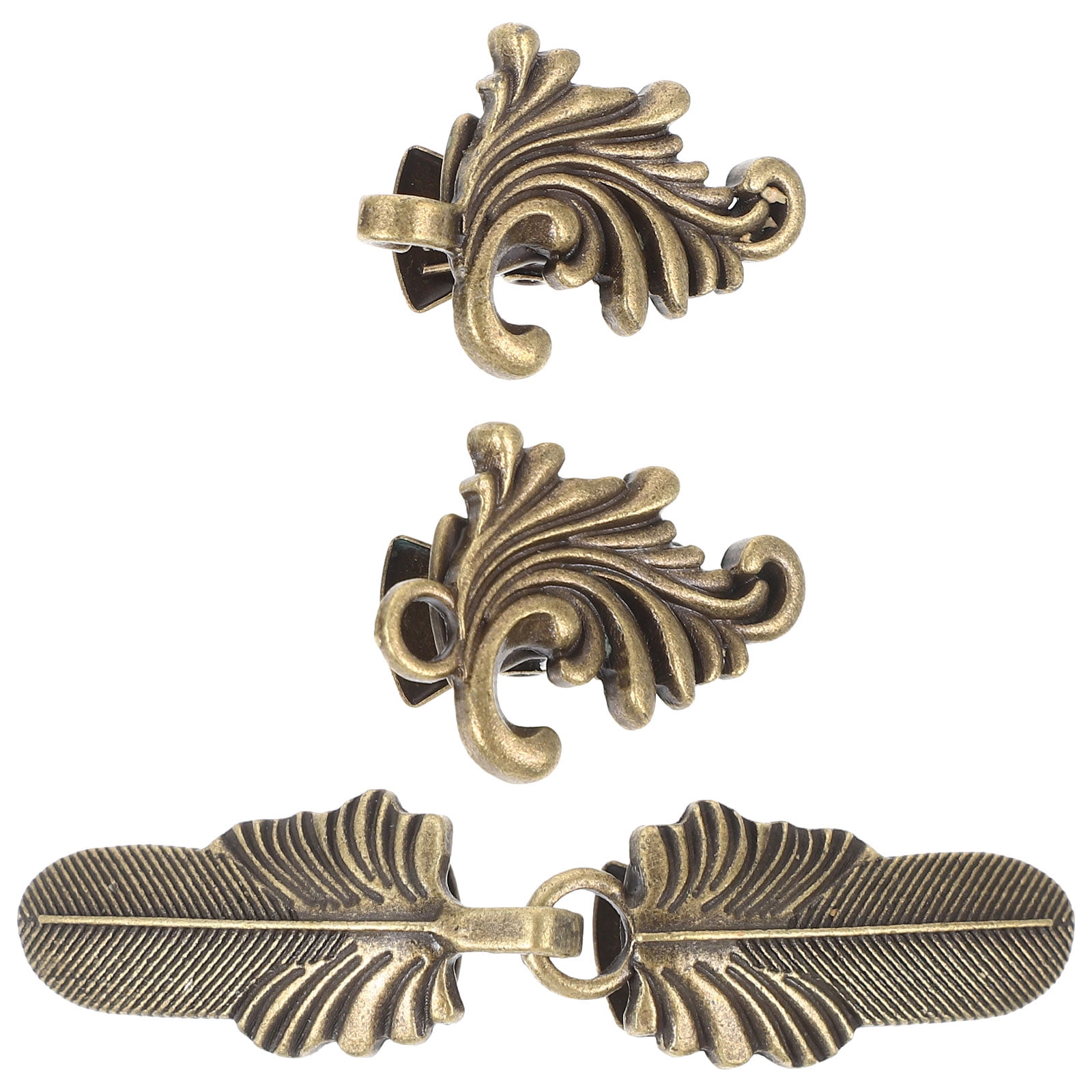 HAMPPLIES 2Pcs Shawl Collar Clasp Metal Shawl Clips Rounded Rectangle ...