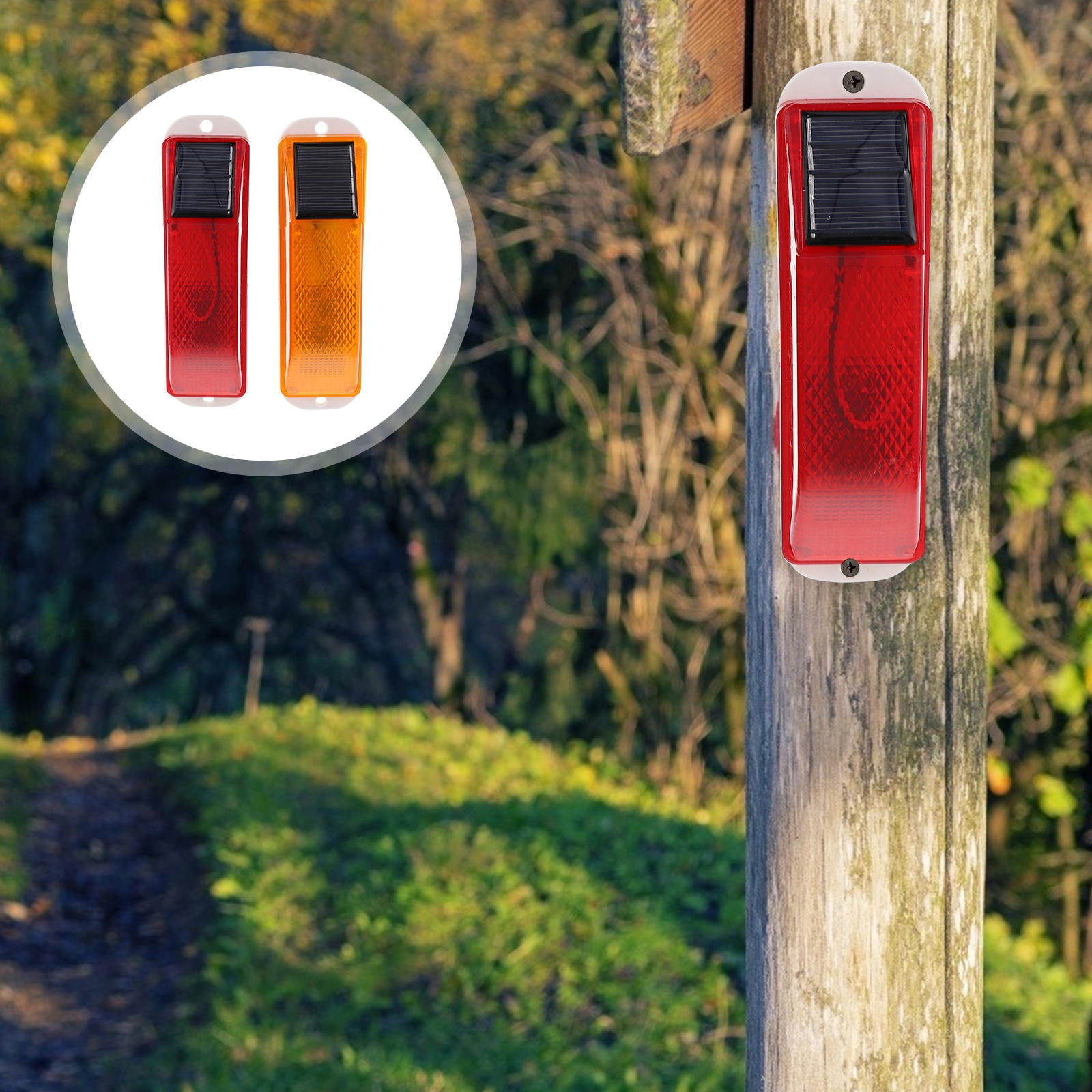 HAMPPLIES 2Pcs Solar Roof Warning Light for Outdoor Use and Dark ...