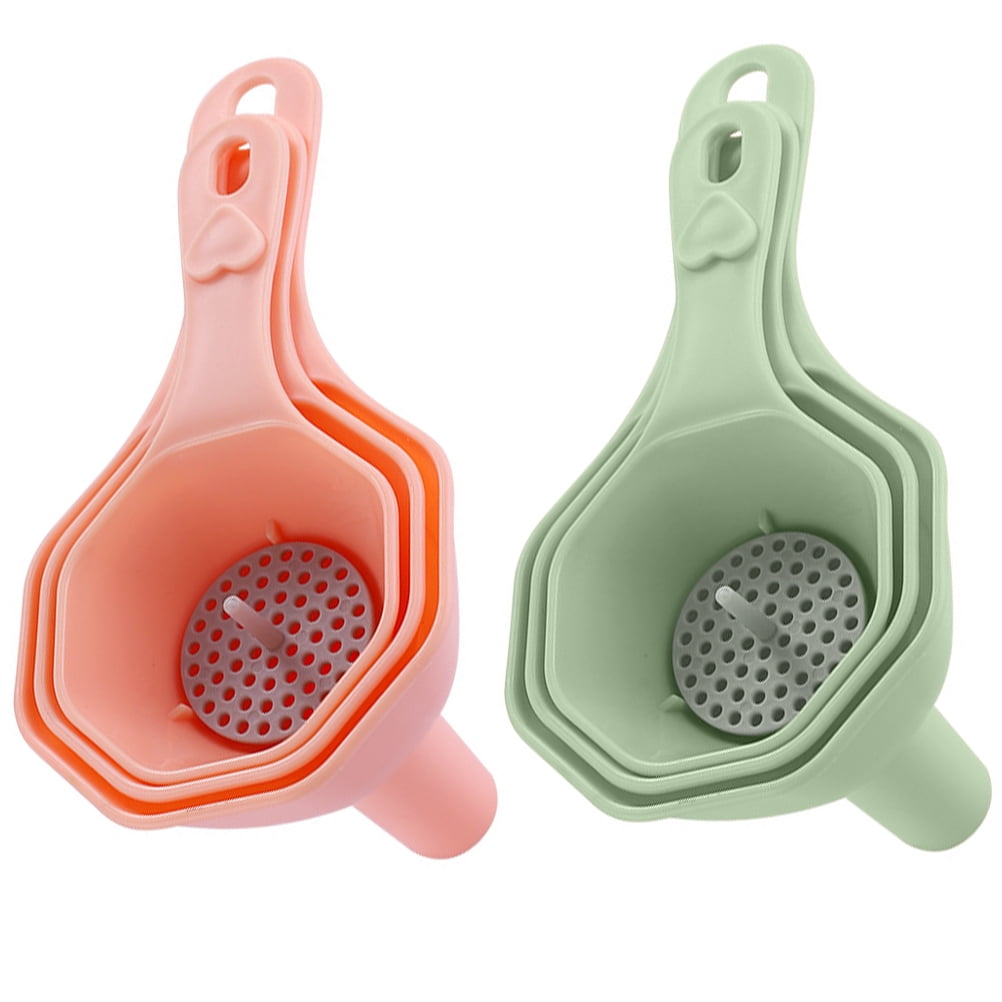 HAMPPLIES 2Set Multifunctional Funnel for Filtering and Pouring in ...