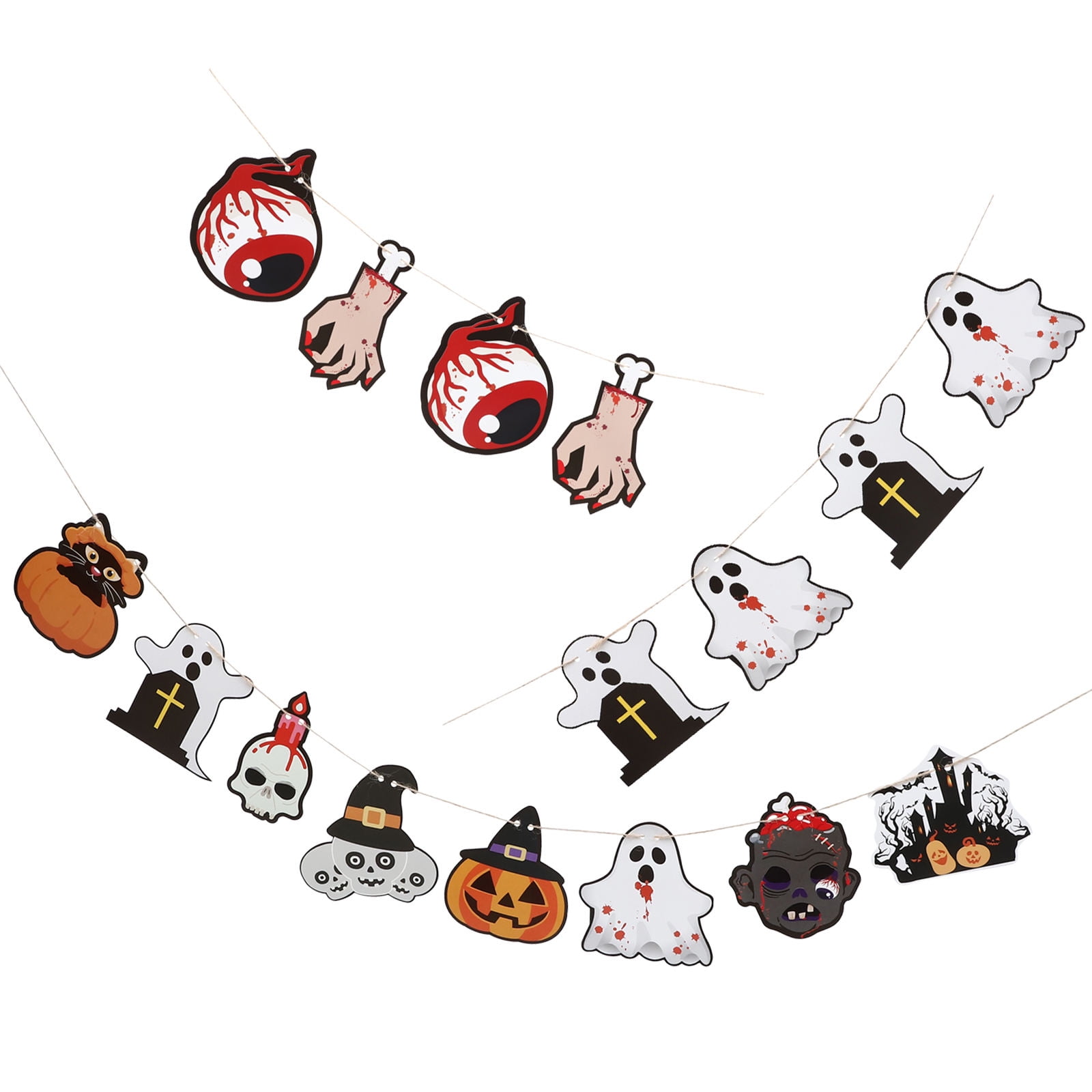 HAMPPLIES 3 Strings Hanging Banner Assorted Color Triangle Flags for ...