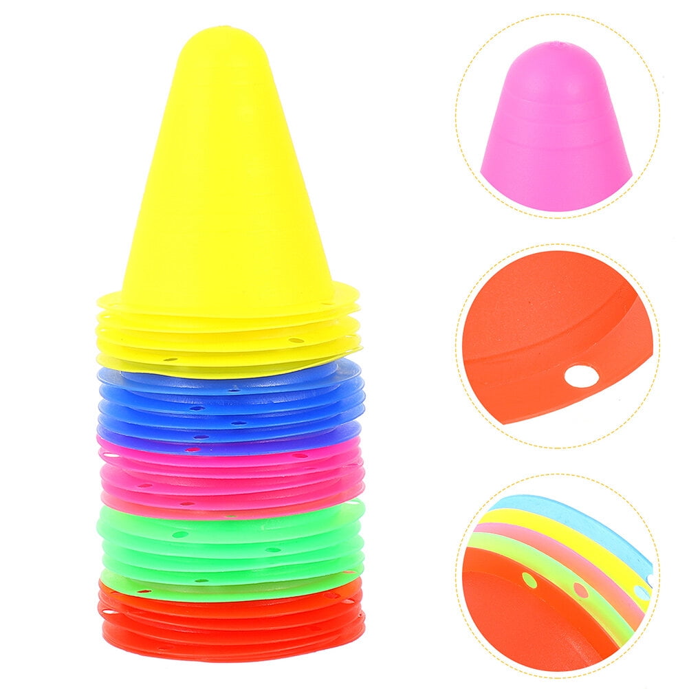 HAMPPLIES 30Pcs Colored Cones for Sports and Training Obstacle Course ...