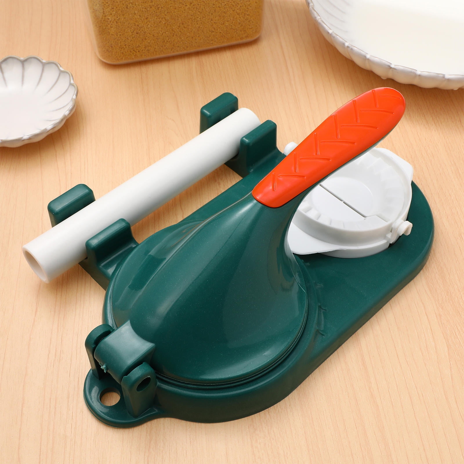 HAMPPLIES 30Pcs Dumpling Wrapper Machine with Manual Dough Press for ...