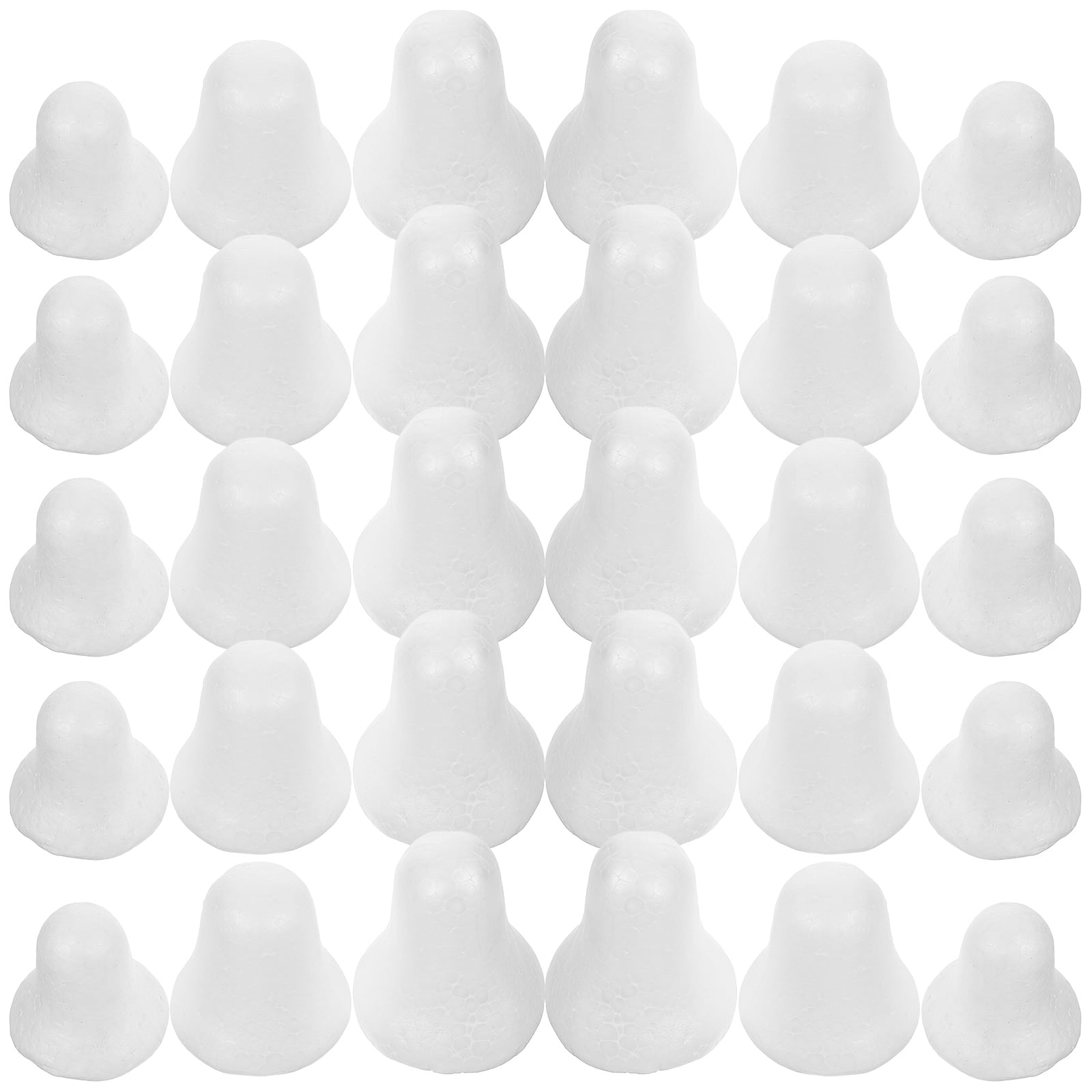 HAMPPLIES 30Pcs Unfinished Foams Bell White Bell Shaped for Diy and ...